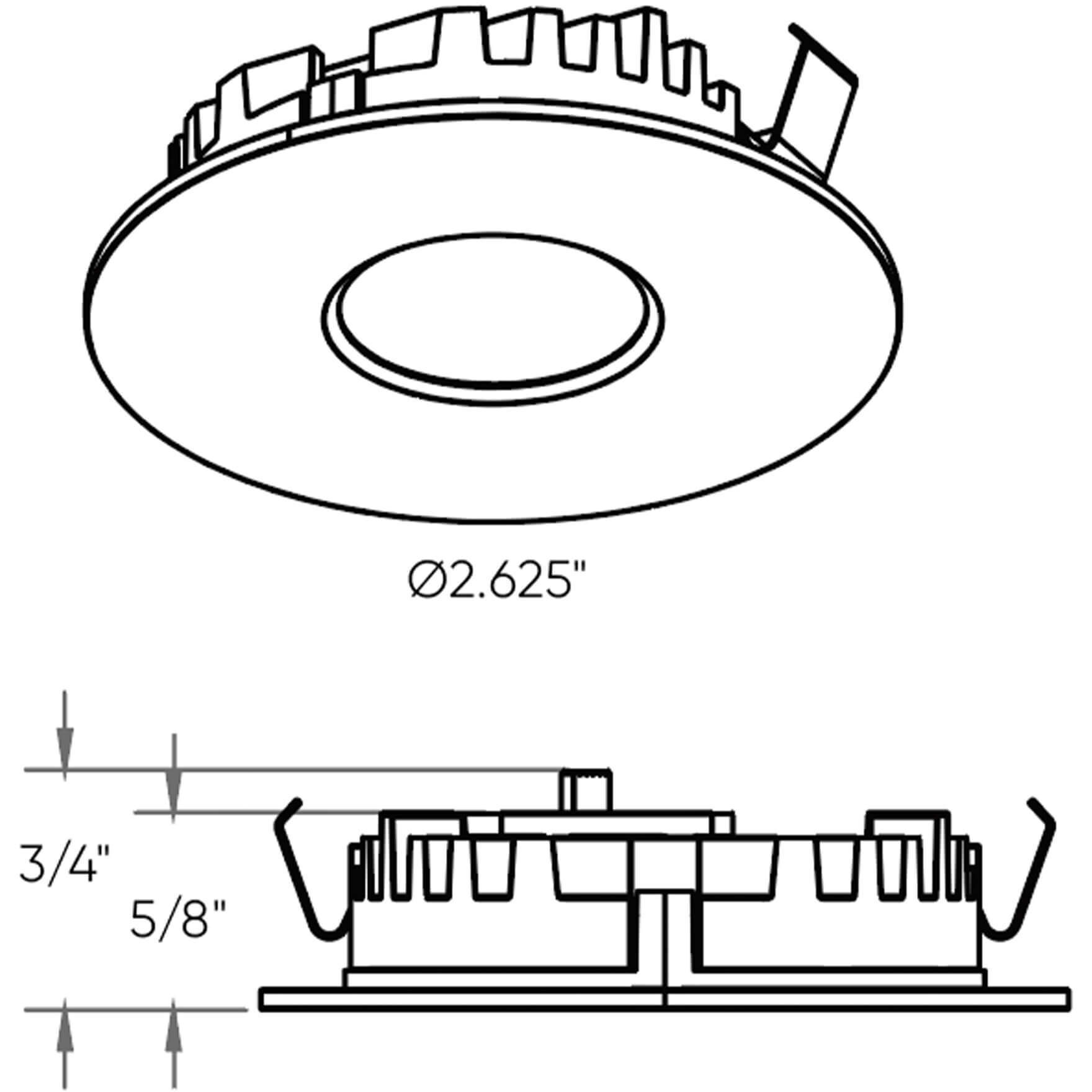 DALS Lighting 4001-CC-GD Super Puck Recessed Gold Puck