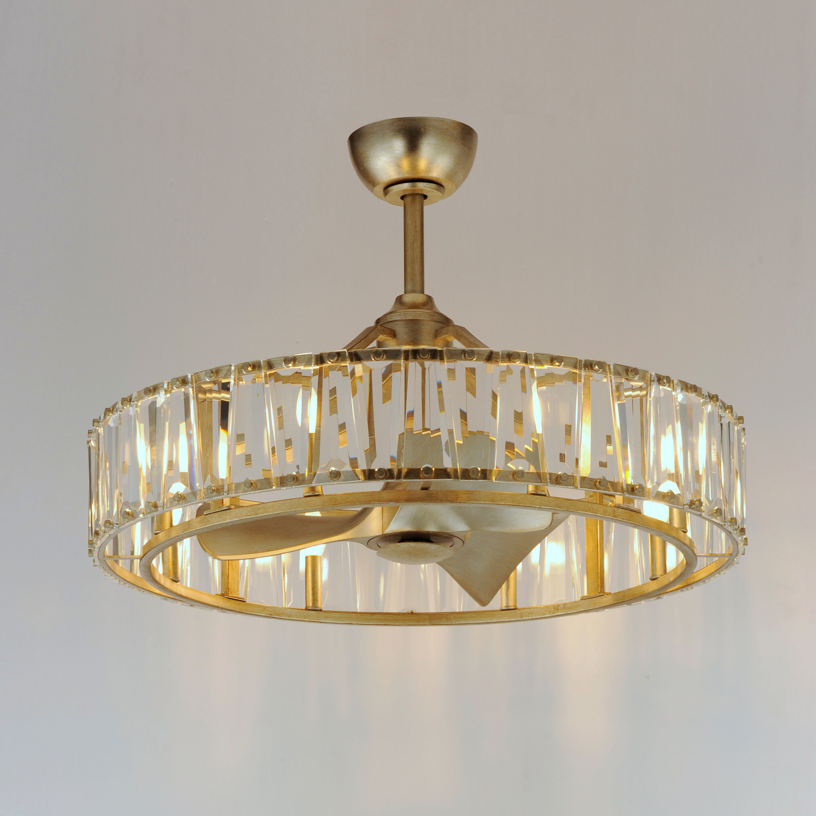 Maxim Lighting 61018GS Odeon 33 inch Golden Silver Fandelight