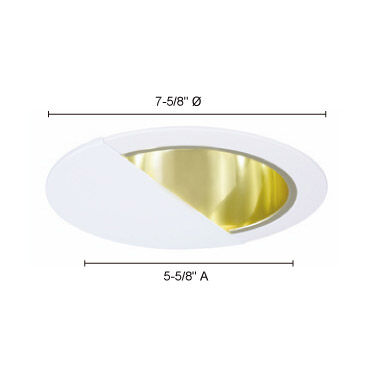 Jesco TM630PBWH Signature Polished Brass & White Recessed Lighting Trim