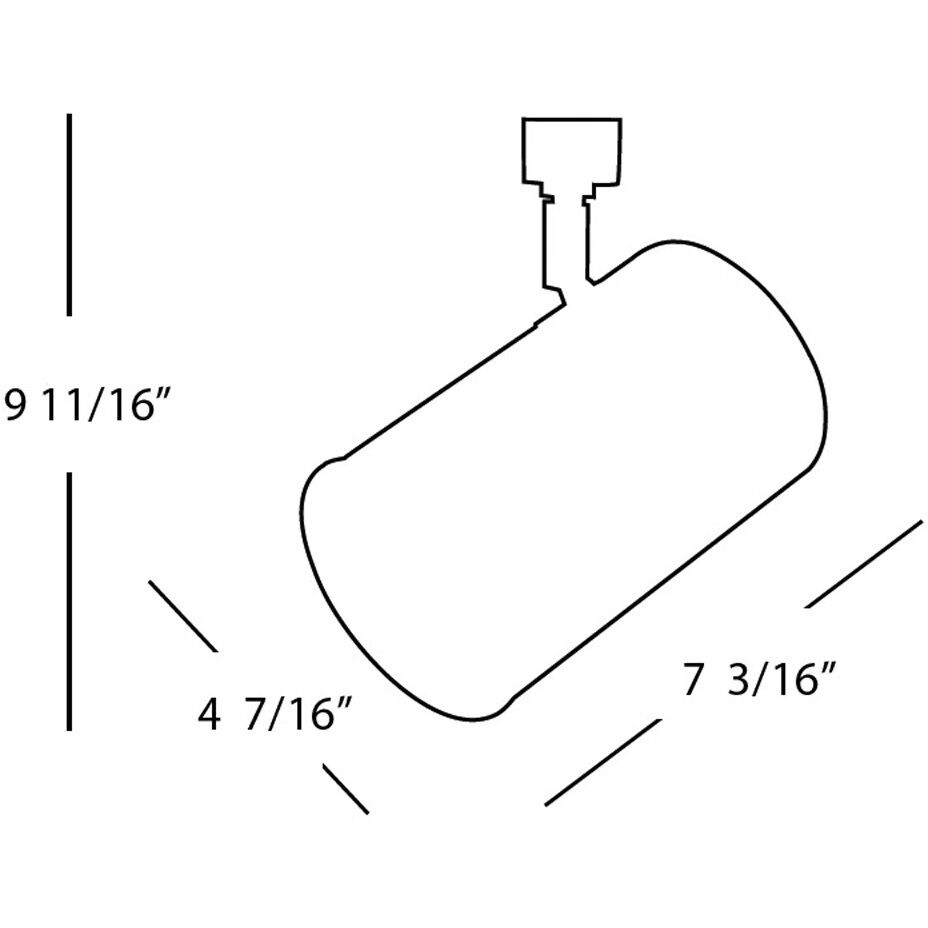 J Series 1 Light 120 White Track Head Ceiling Light in J/J2 Track