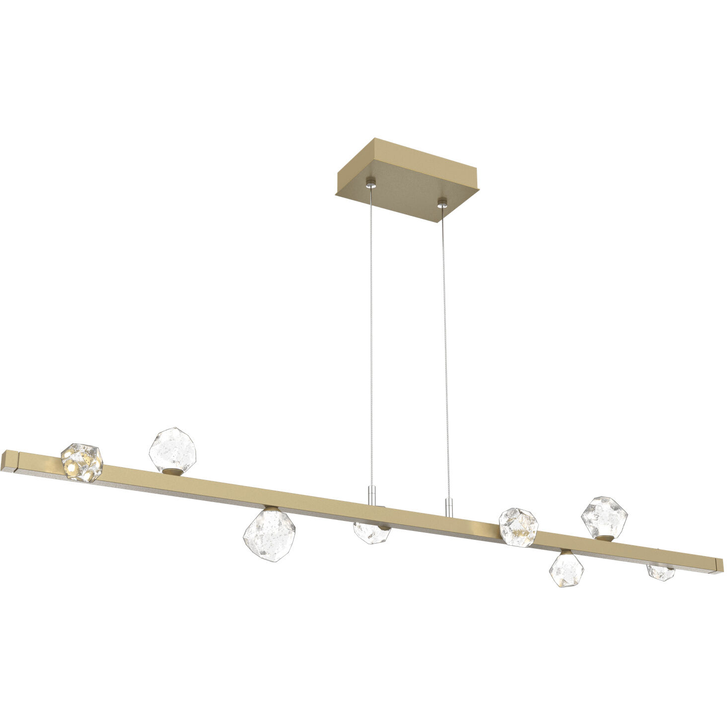 Stella LED 54 inch Gilded Brass Linear Pendant Ceiling Light
