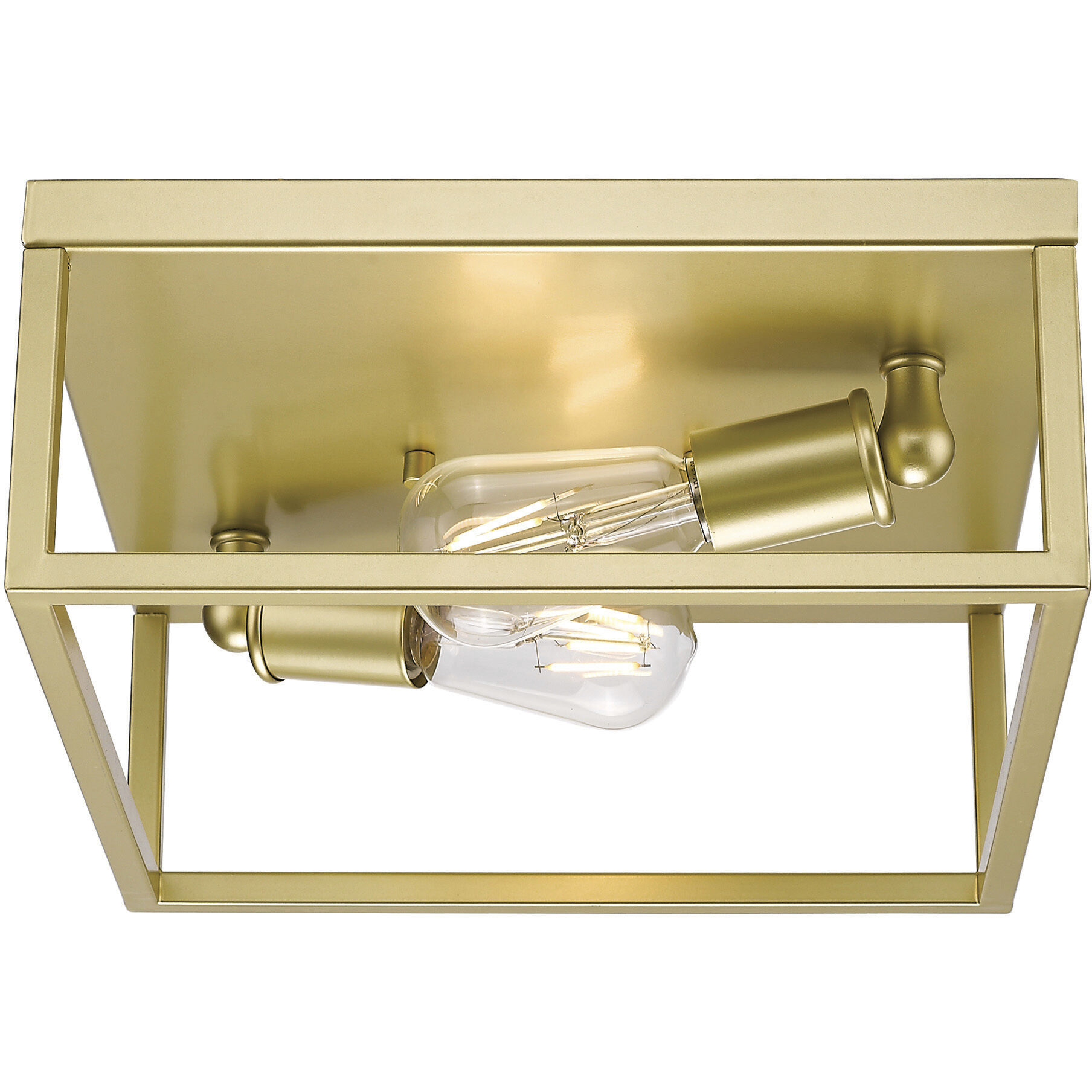Golden Lighting 2072-FM OG Wesson 2 Light 12 inch Olympic Gold Flush ...