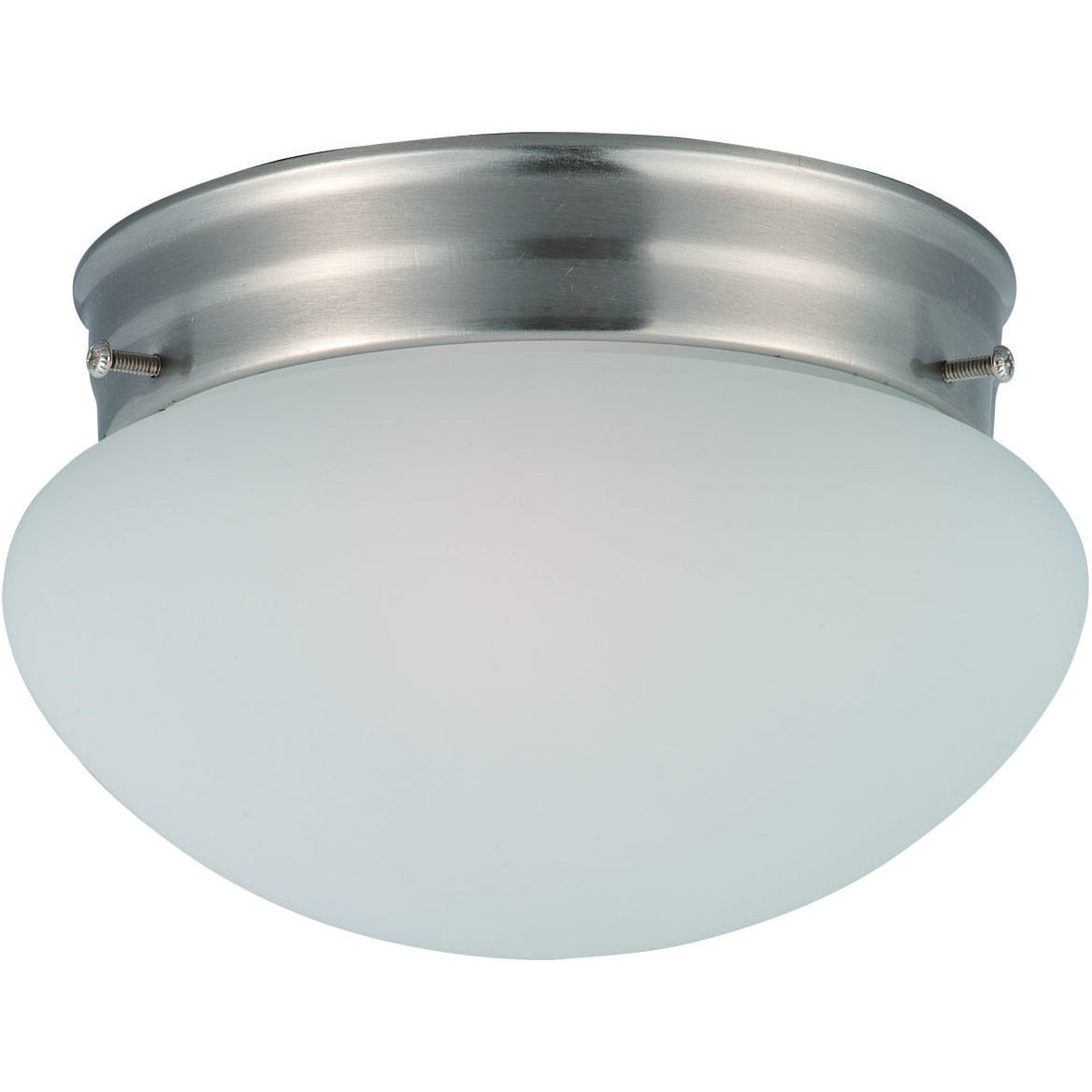 Maxim 5884FTSN Essentials - 588x 1 Light 8 inch Satin Nickel Flush ...