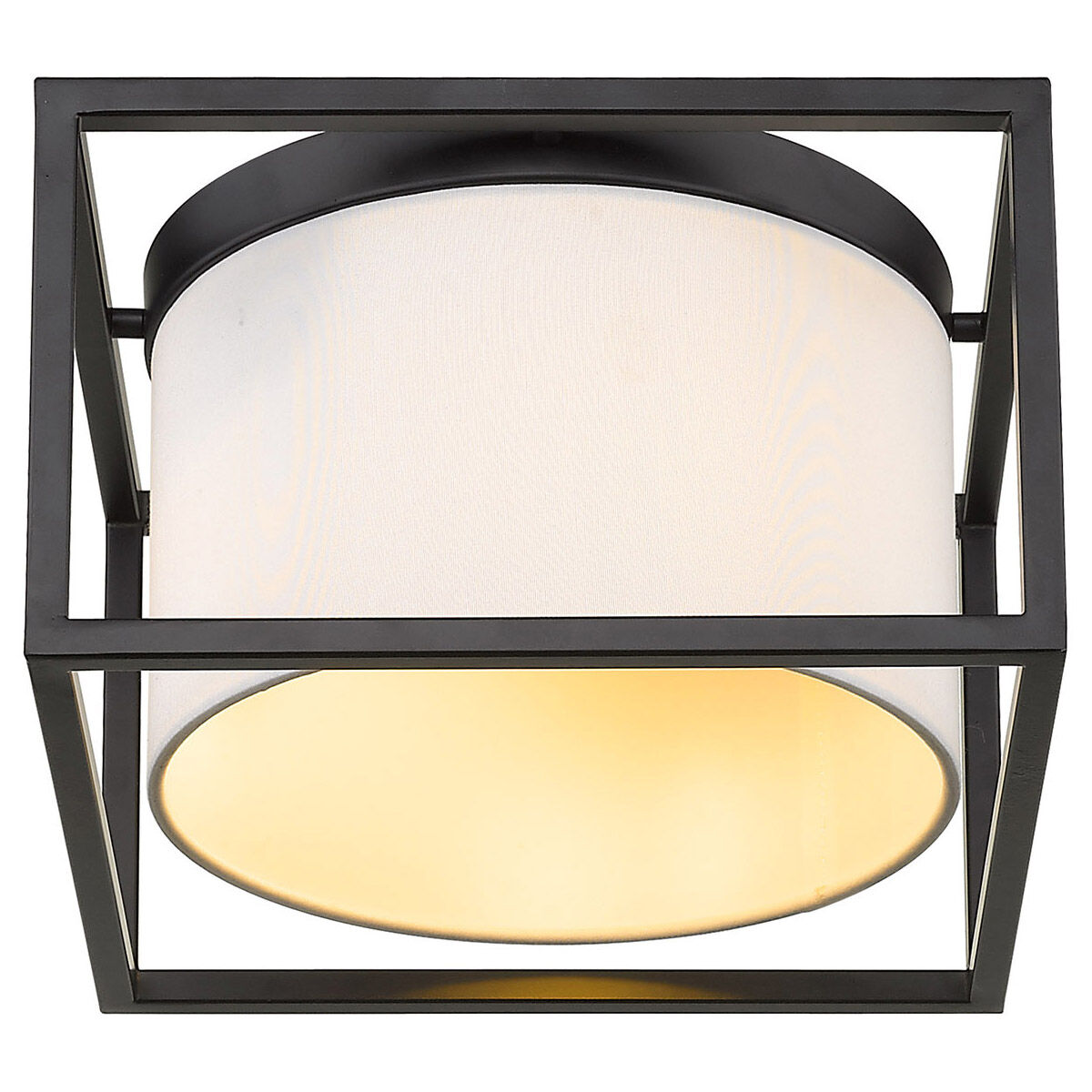 Golden Lighting 2243-FM BLK-MWS Manhattan 2 Light 12 inch Matte Black ...