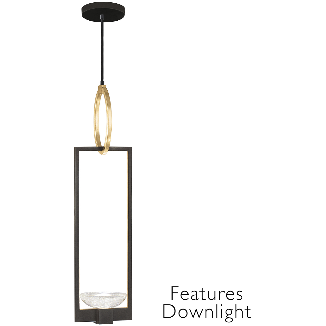 Delphi LED 7 inch Black Pendant Ceiling Light in Down