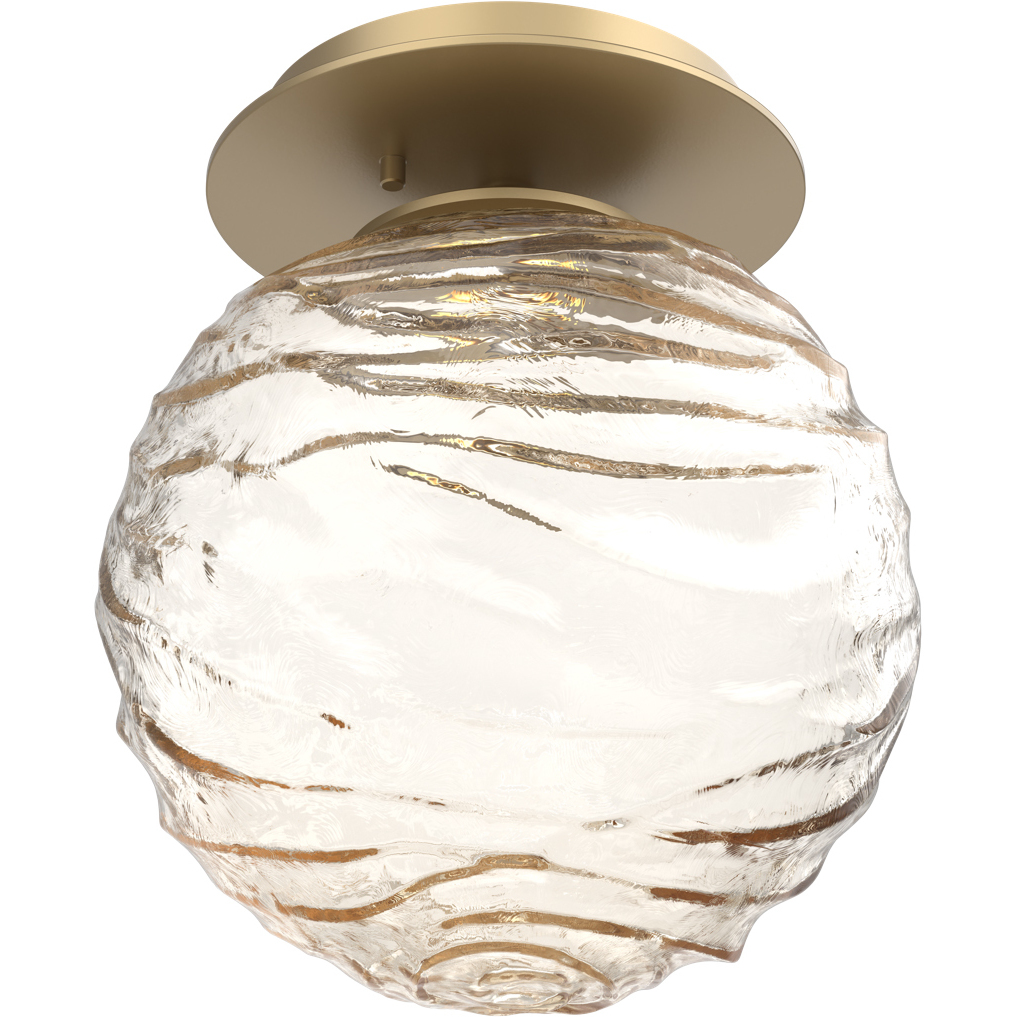 Hammerton Studio SMB0092-01-GB-A-L3 Gaia LED Gilded Brass Sconce/Flush Mount Ceiling Light in ...