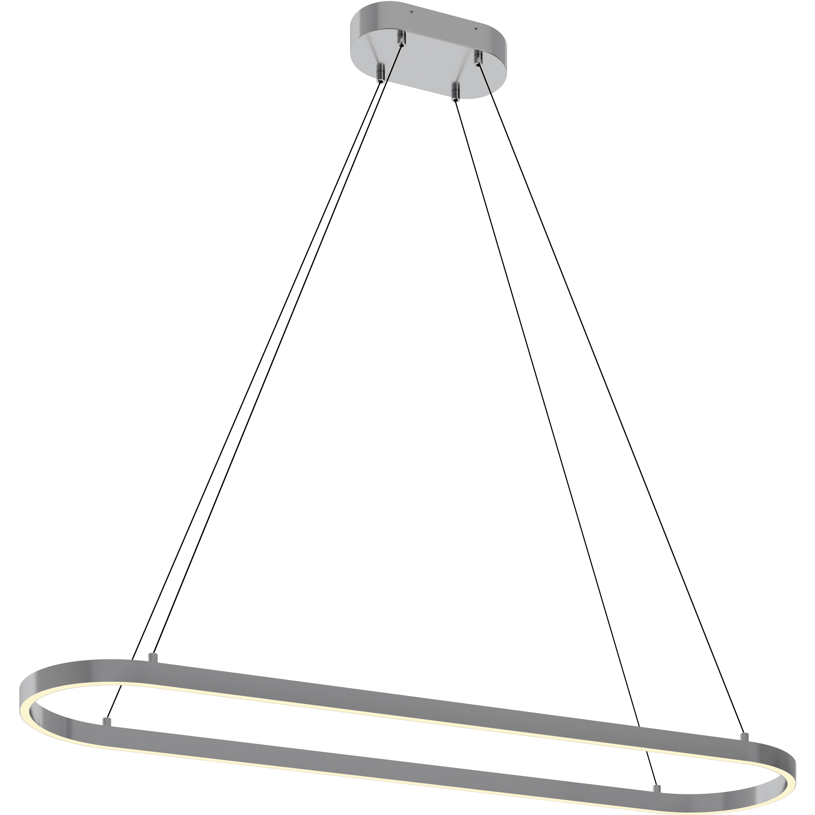 AFX GLOP4812L30D1SN Glo 1 Light 48 inch Satin Nickel Linear Pendant ...