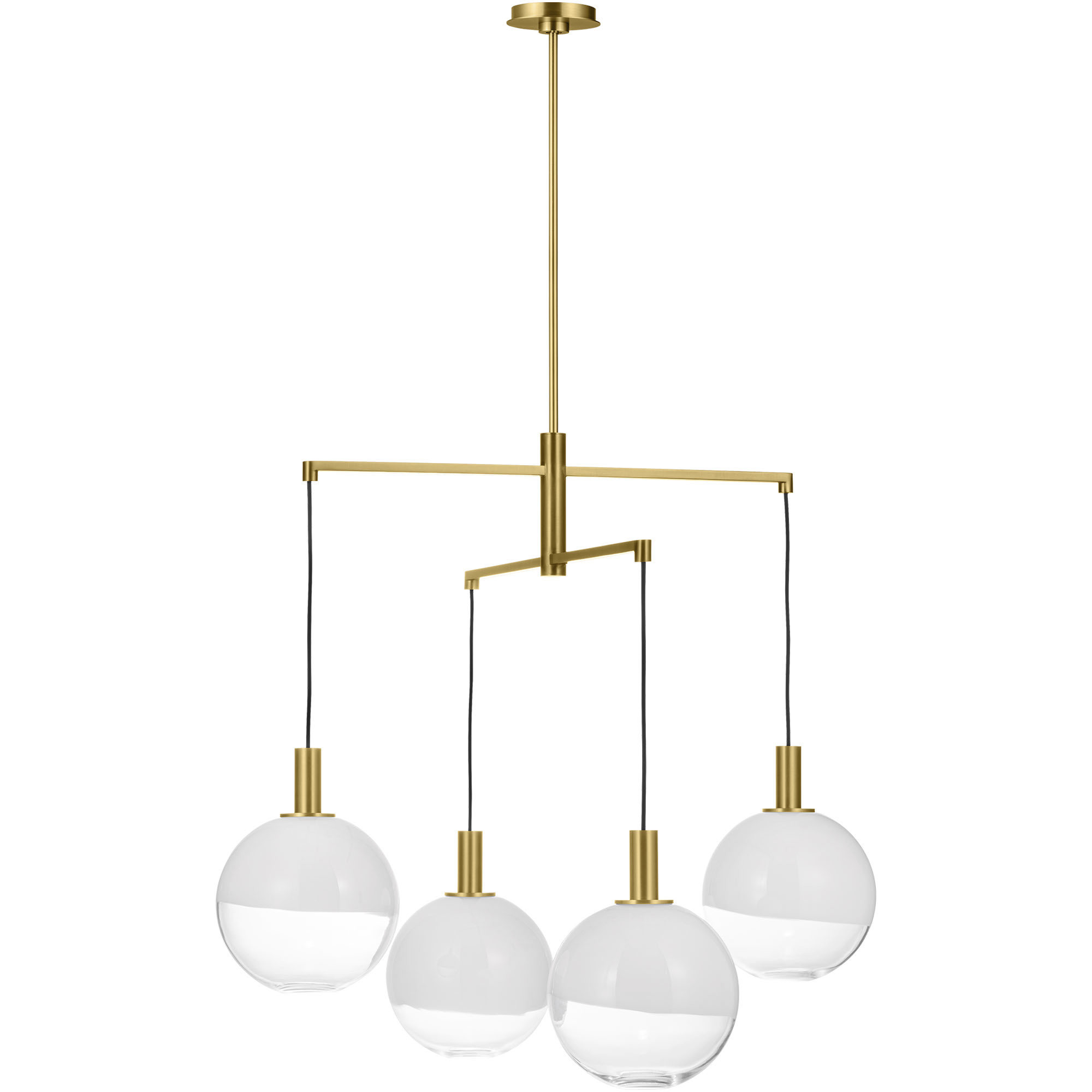 Sean Lavin Torian 4 Light 32.5 inch Burnished Brass Chandelier Ceiling ...