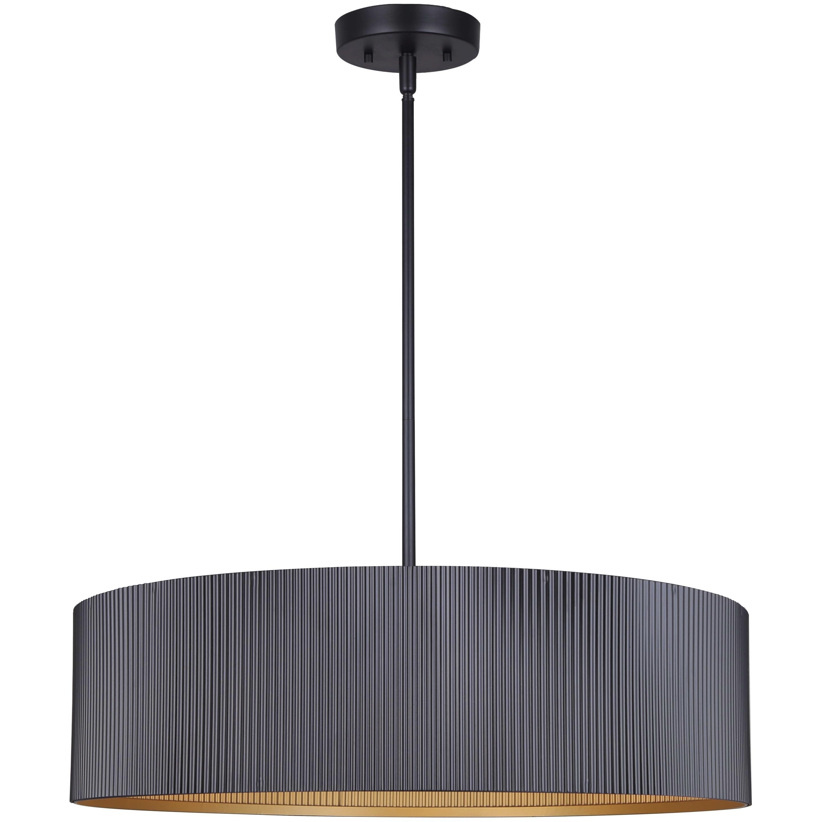 Canarm ICH1119A03BK22 Rexton 3 Light 22 inch Black Chandelier Ceiling Light