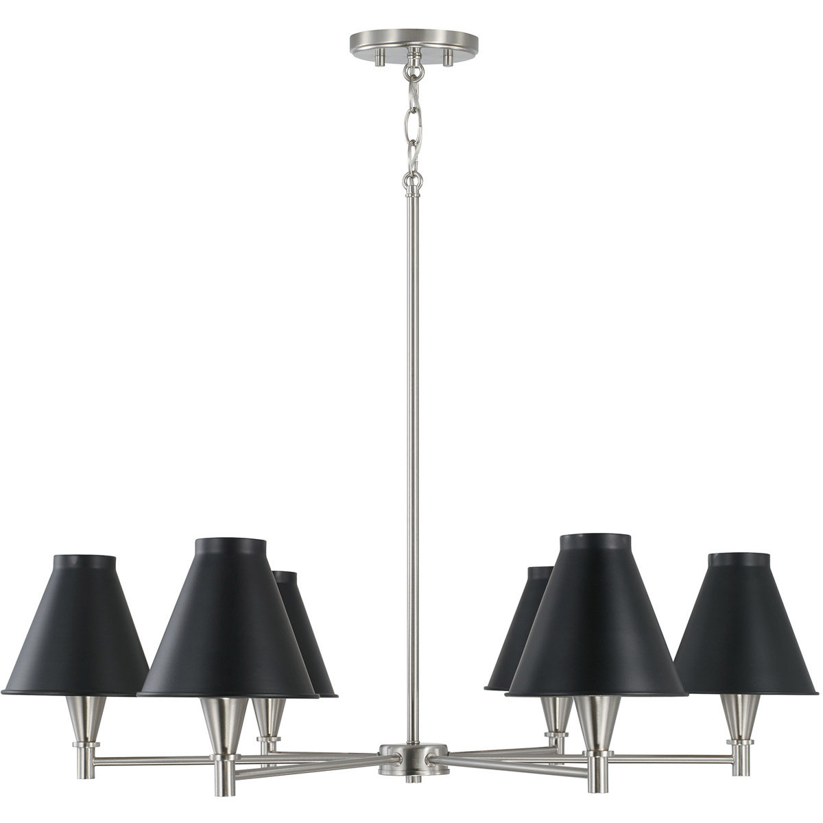 Capital Lighting 441561BT-699 Benson 6 Light 32 inch Black Tie ...