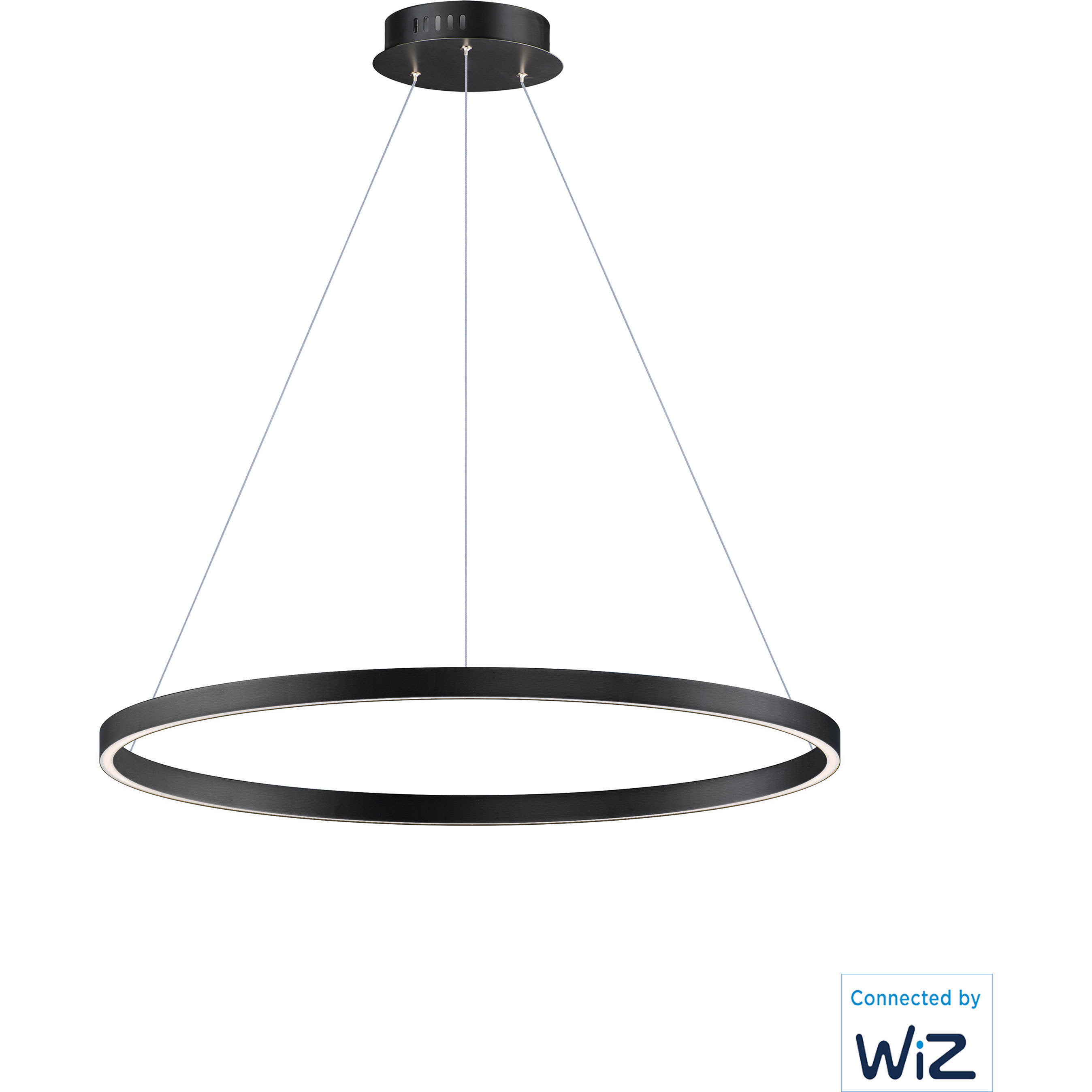 ET2 E22726-BK Groove LED 31.5 inch Black Single Pendant Ceiling Light
