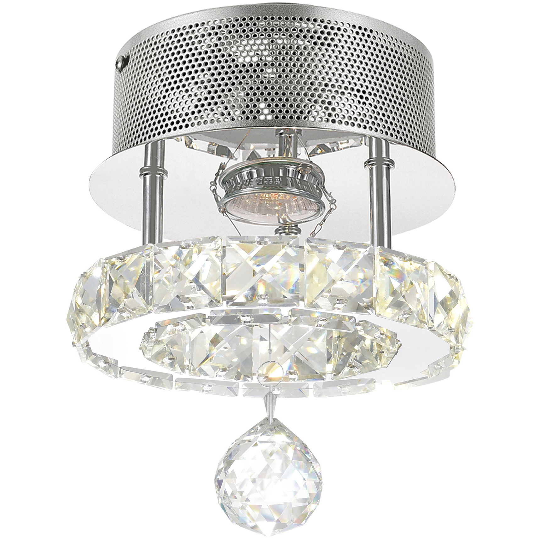 CWI Lighting 5080C7ST Ring LED 7 inch Chrome Flush Mount Ceiling Light