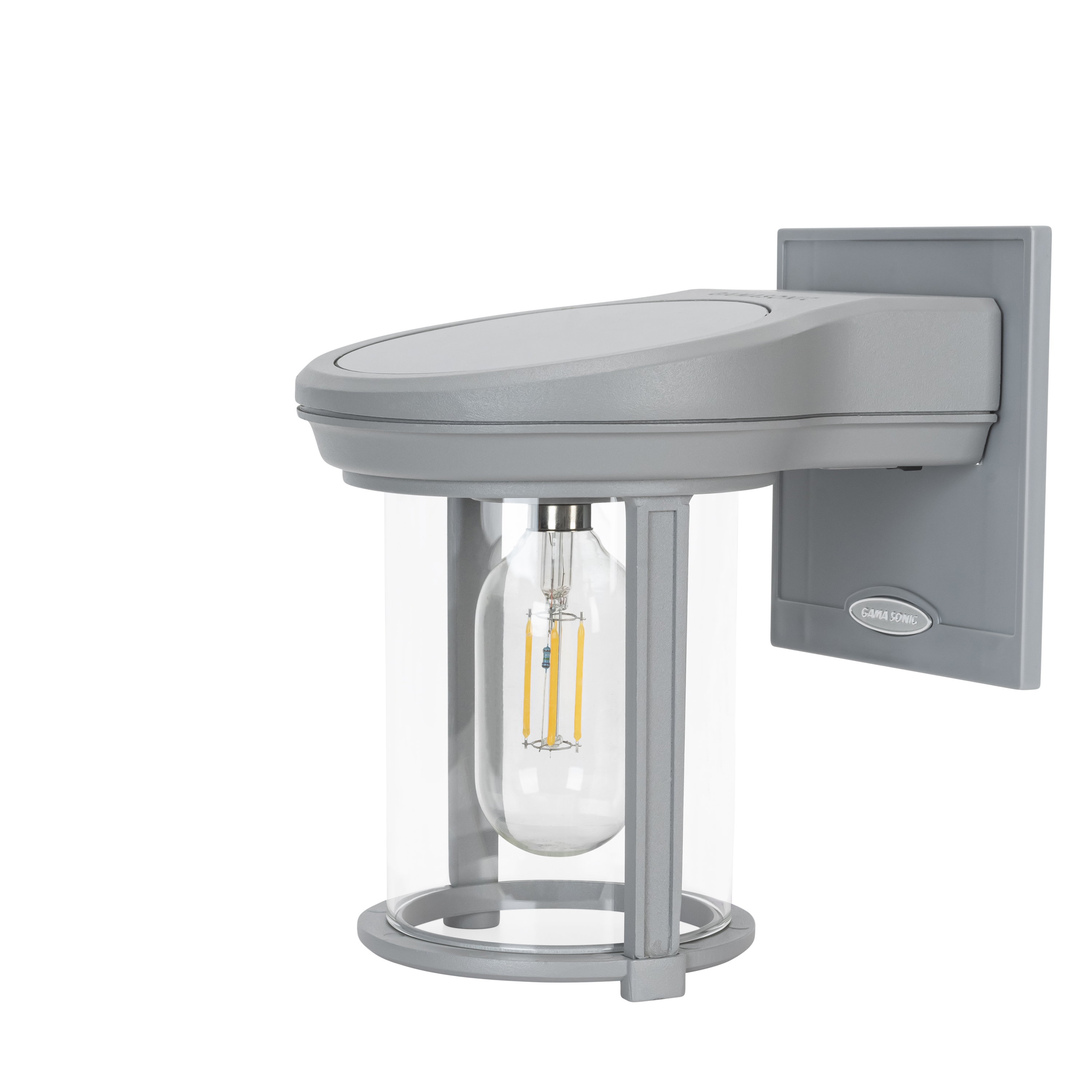 Gama Sonic 1BE40810 Solar Coach LED 5.5 inch Grey Wall Light