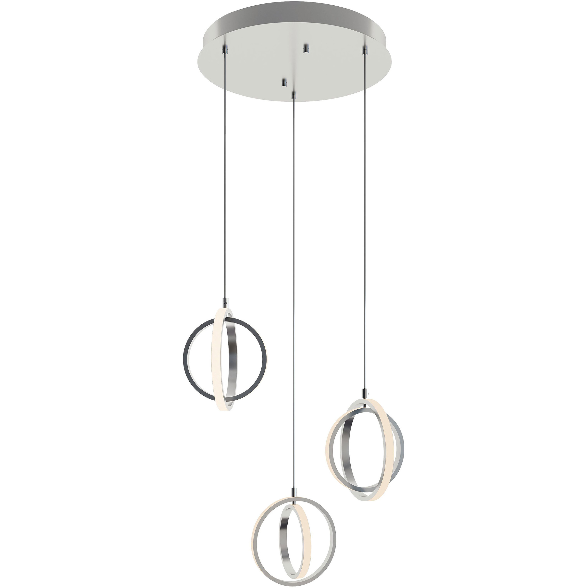 AFX LCKP09L30D1SNRND3 Lock 3 Light 23.37 inch Satin Nickel Pendant ...