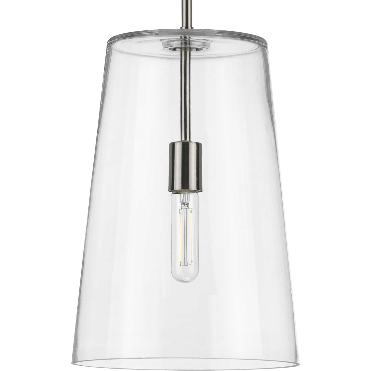 Progress P500242-009 Clarion 1 Light Brushed Nickel Pendant Ceiling ...