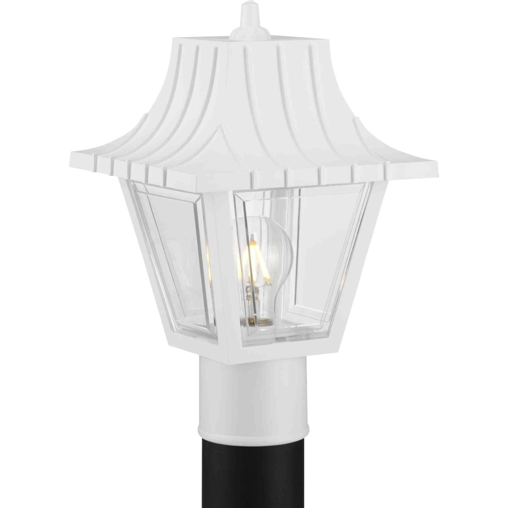 Progress P5414-30 Mansard 1 Light 13 inch White Outdoor Post Lantern