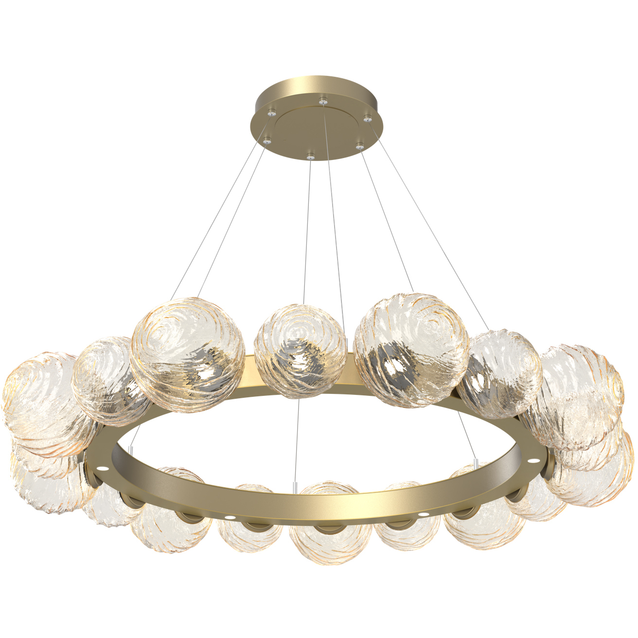 Hammerton Studio CHB0092-51-GB-A-CA1-L3 Gaia LED 48 inch Gilded Brass ...