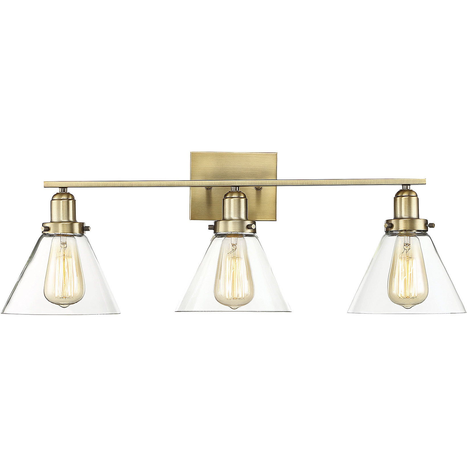 Savoy House 8-9130-3-322 Drake 3 Light 28.5 inch Warm Brass Bathroom ...