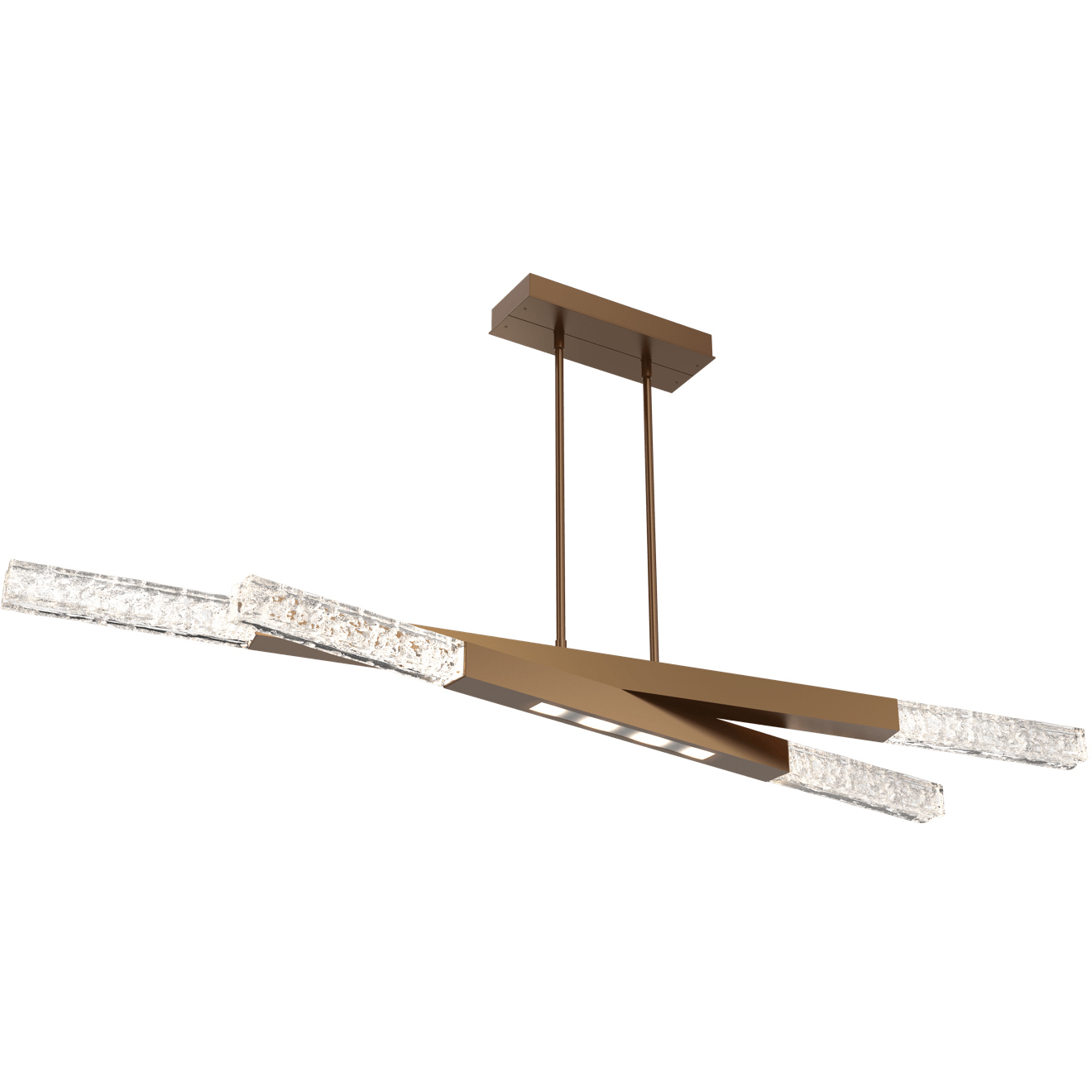 Axis LED 63.4 inch Novel Brass Linear Pendant Ceiling Light in 2700K LED