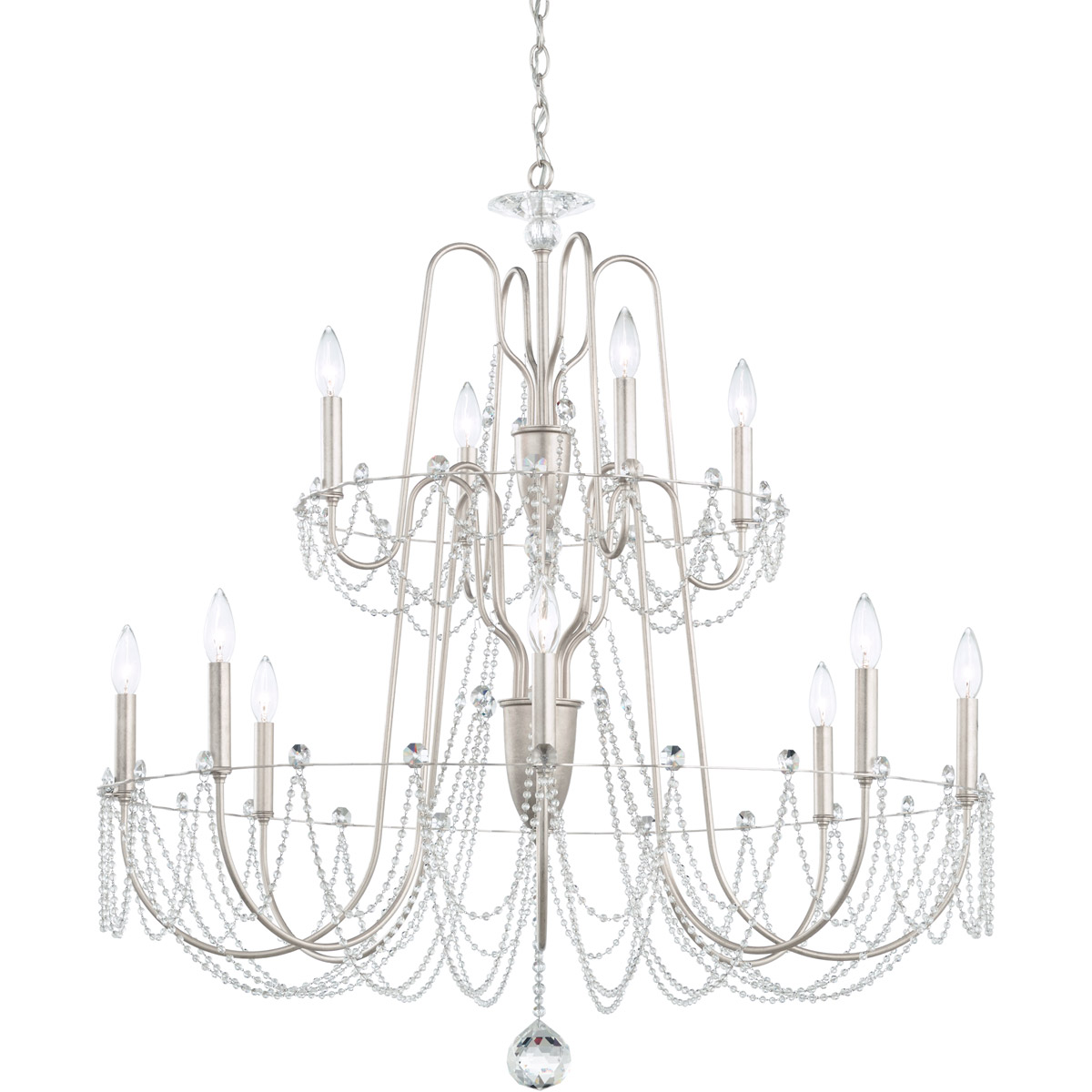 Schonbek AR1012N-40O Esmery 12 Light Polished Silver Chandelier Ceiling ...