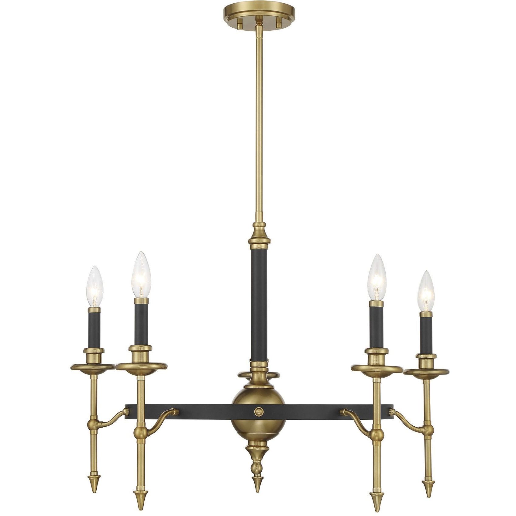 Savoy House 1-9511-5-143 Consulate 5 Light 28 inch Matte Black and Warm ...