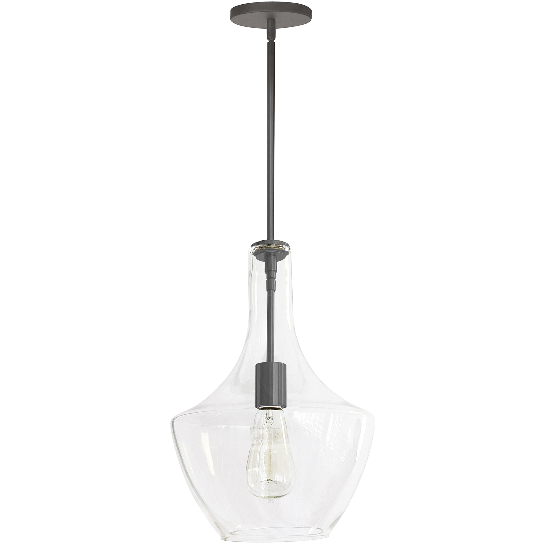 Dainolite PTL-101P-MB Petalite 1 Light 10.25 inch Matte Black Pendant ...