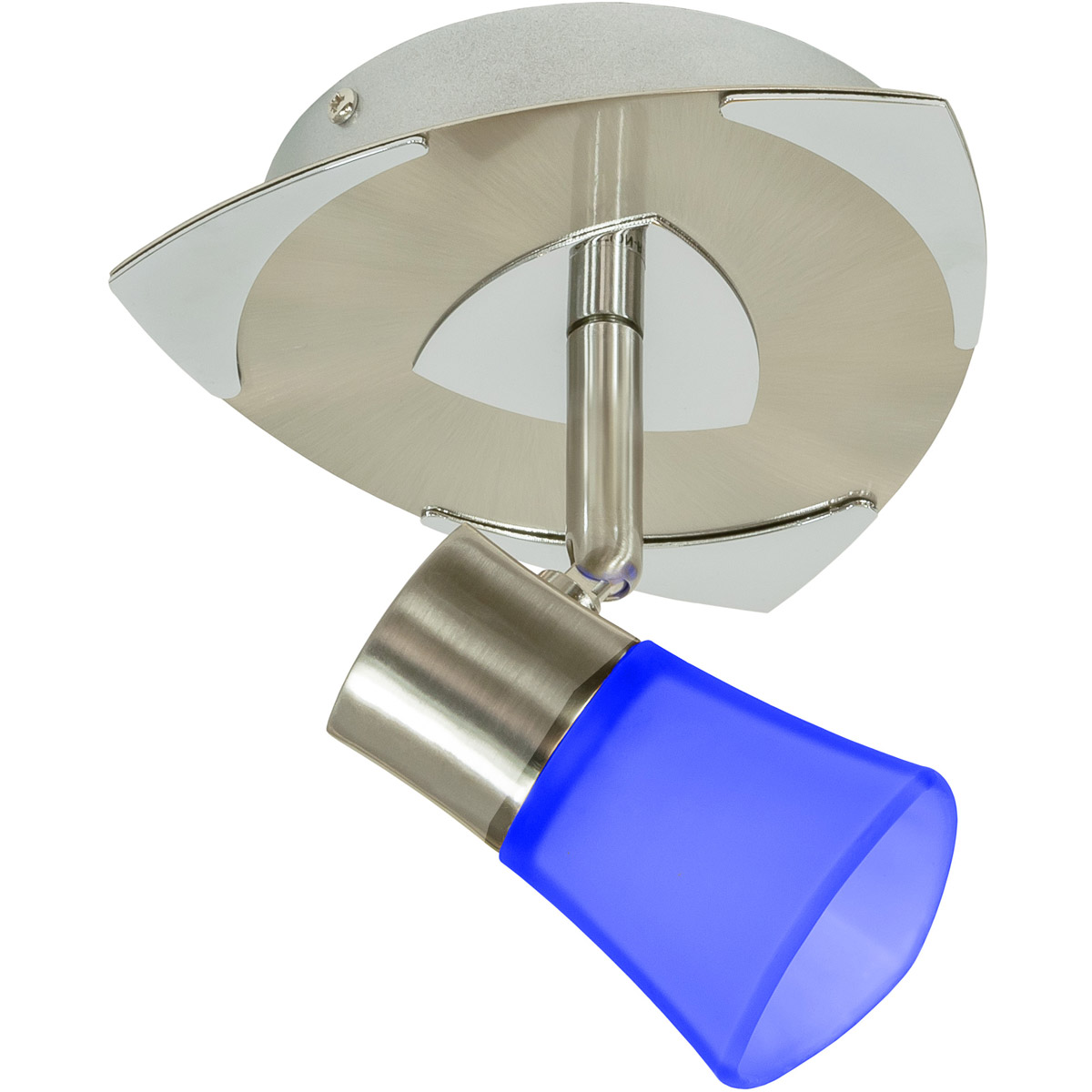 Jesco CET1204BU Mul-T-Lite 1 Light 6.75 inch Satin Chrome Flush Mount ...