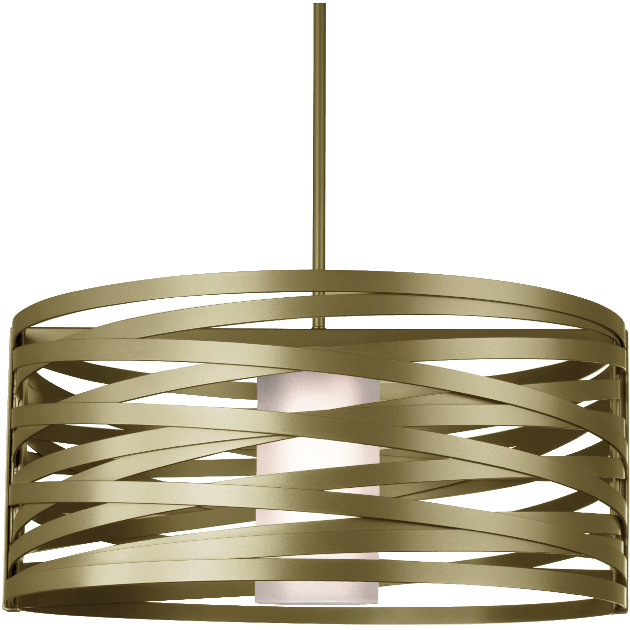Tempest LED 24.3 inch Gilded Brass Chandelier Ceiling Light, Drum