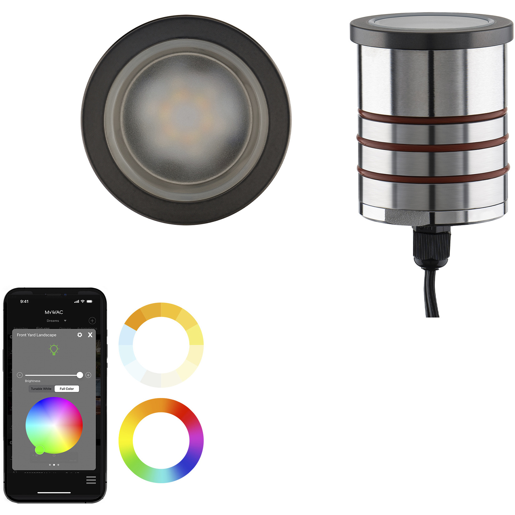 WAC Lighting 2011-CSBS Colorscaping 12 4.5 watt Stainless Steel Coated ...