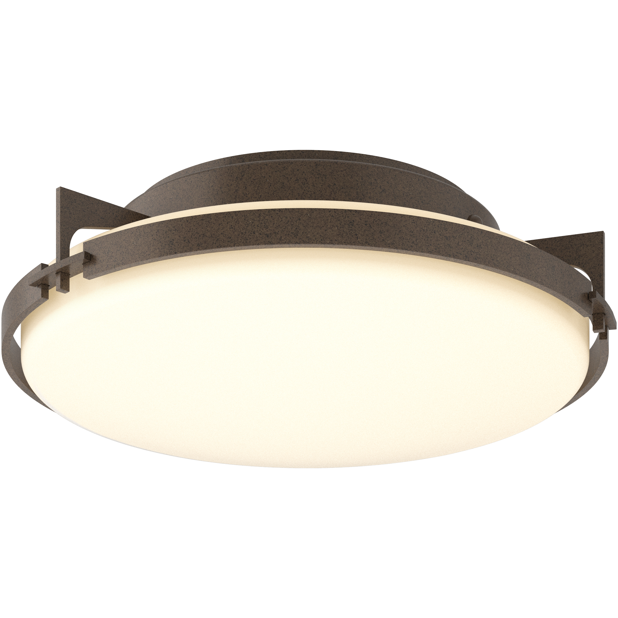 Hubbardton Forge 126745-1003 Metra 2 Light 14.2 inch Bronze Flush Mount ...