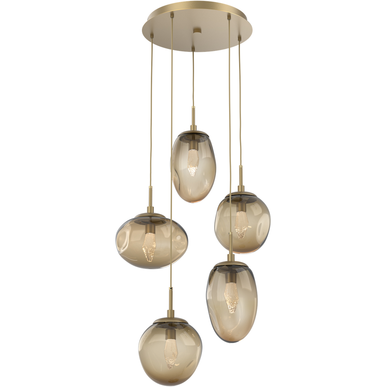 Cosmos LED LED 24.4 inch Gilded Brass Chandelier Ceiling Light in 3000K ...