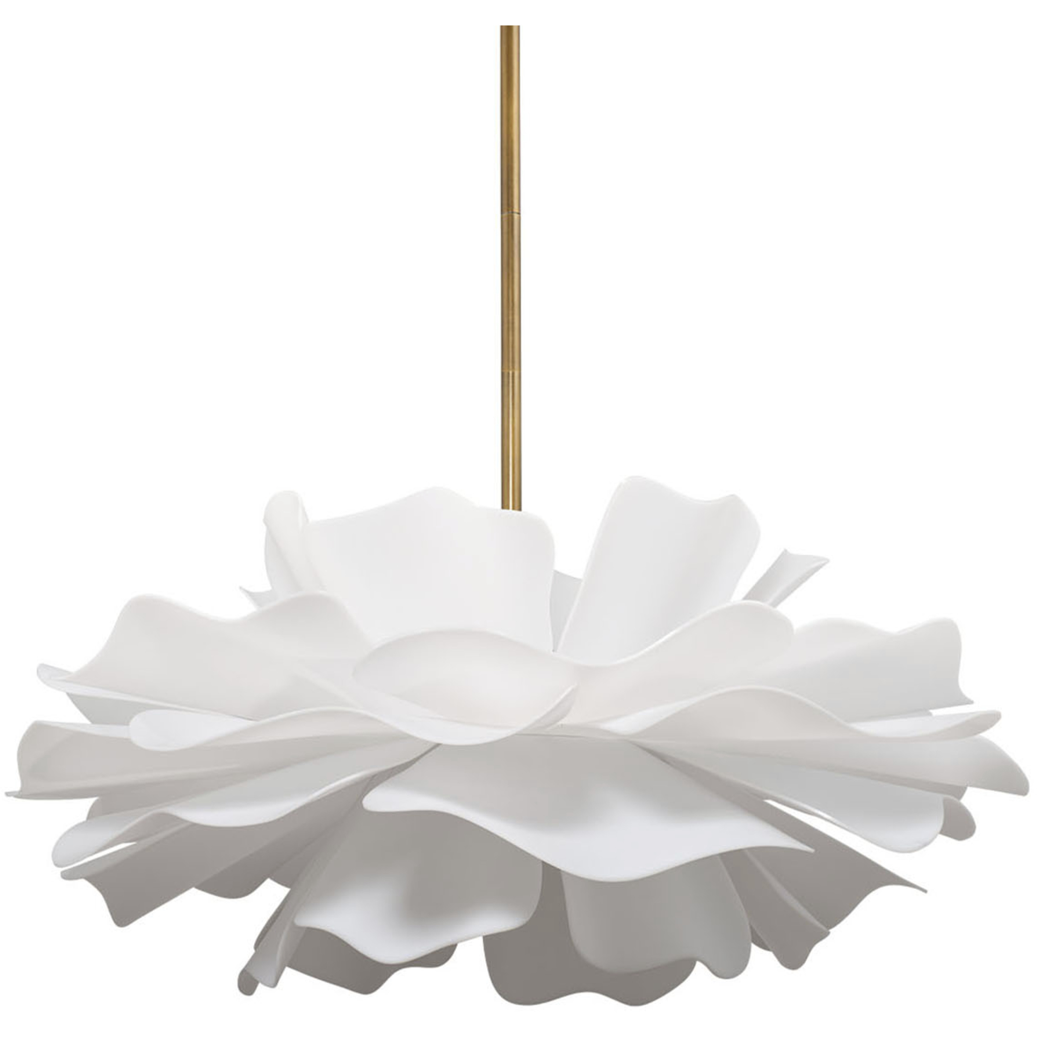 Jamie Young Co 5ZINN-CHLG Zinnia 4 Light 36 inch Antique Brass ...