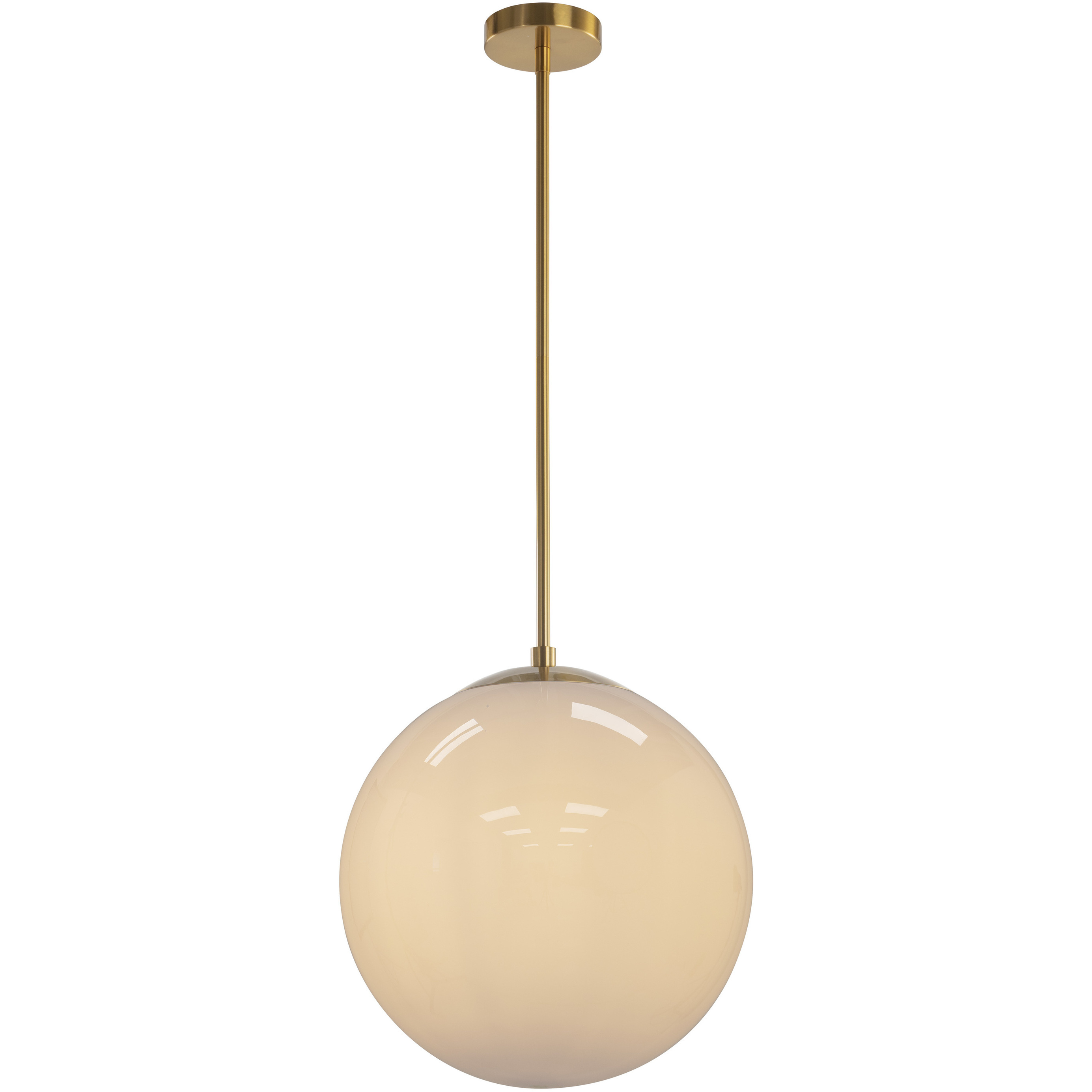 SUNPAN 106789 Belle 1 Light White / Brass Pendant Ceiling Light