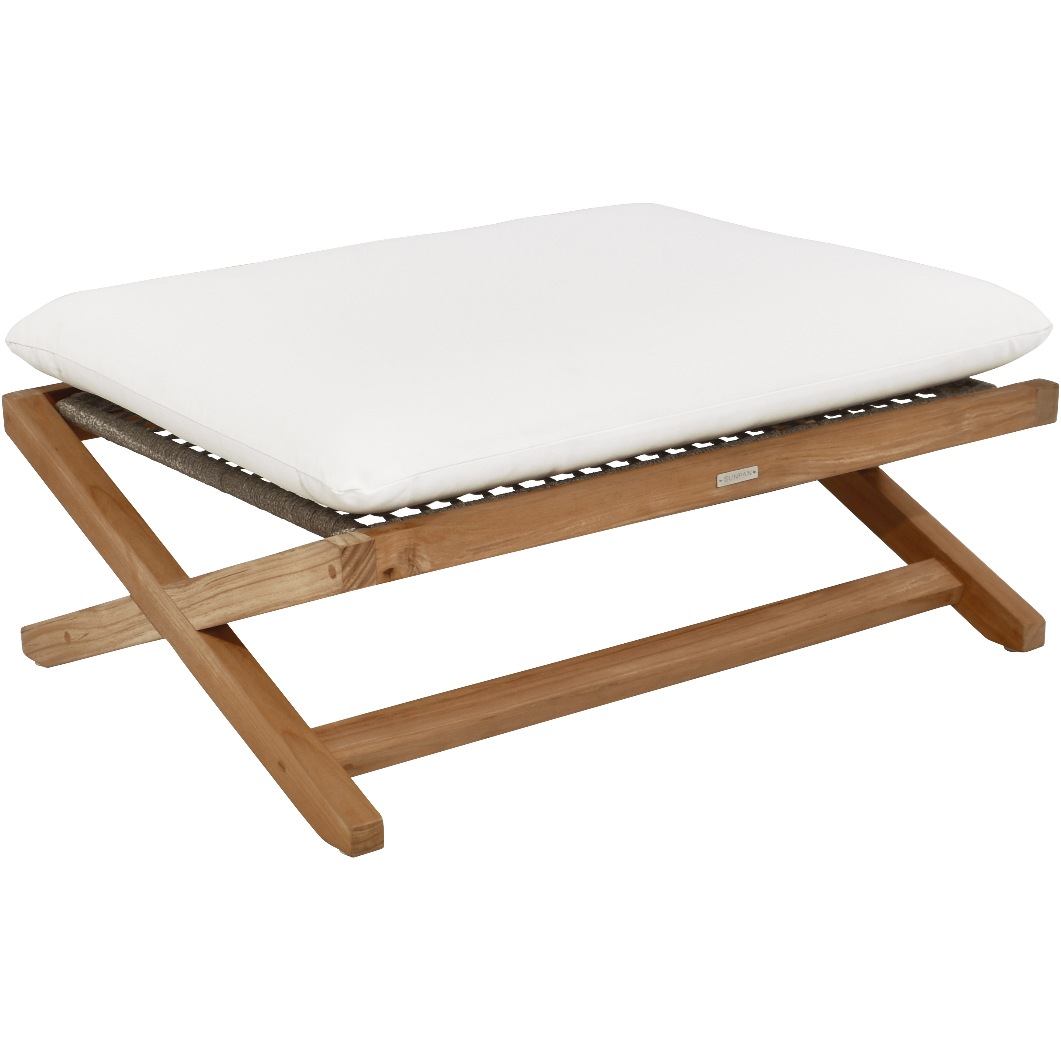 SUNPAN 109463 Bari 15.5 inch Natural / Stinson White Outdoor Stool