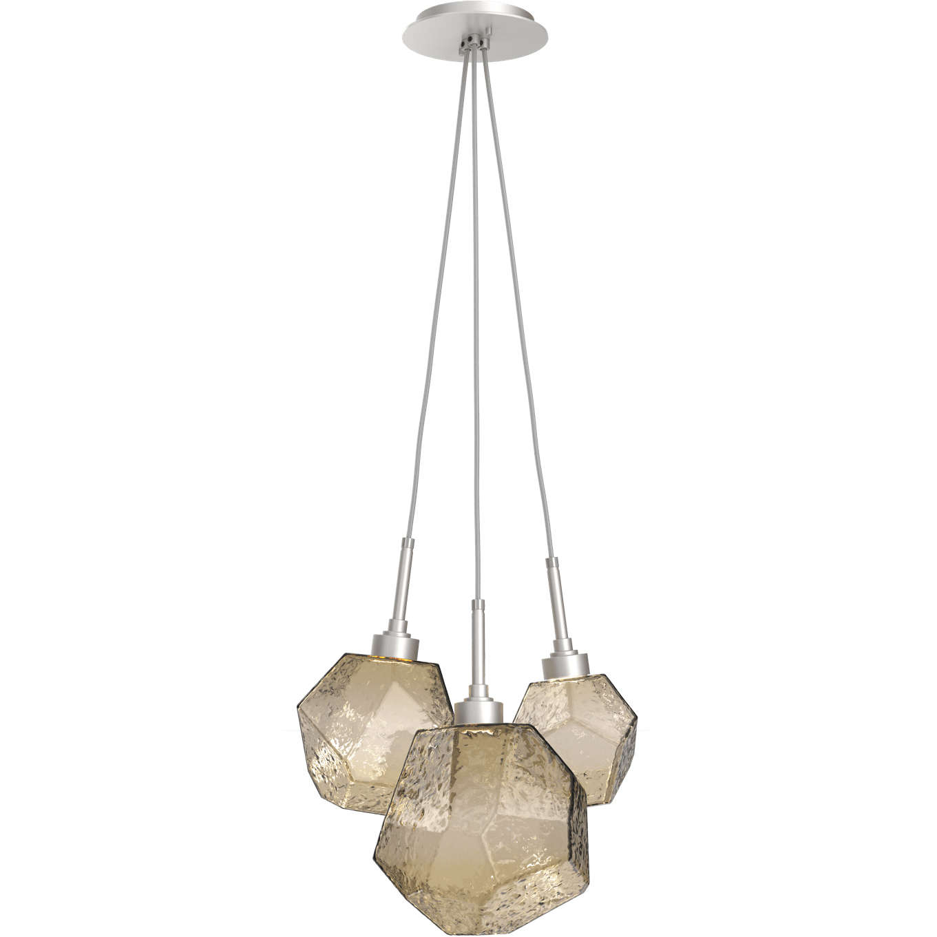 Gem LED 13.5 inch Beige Silver Chandelier Ceiling Light in 3000K LED ...