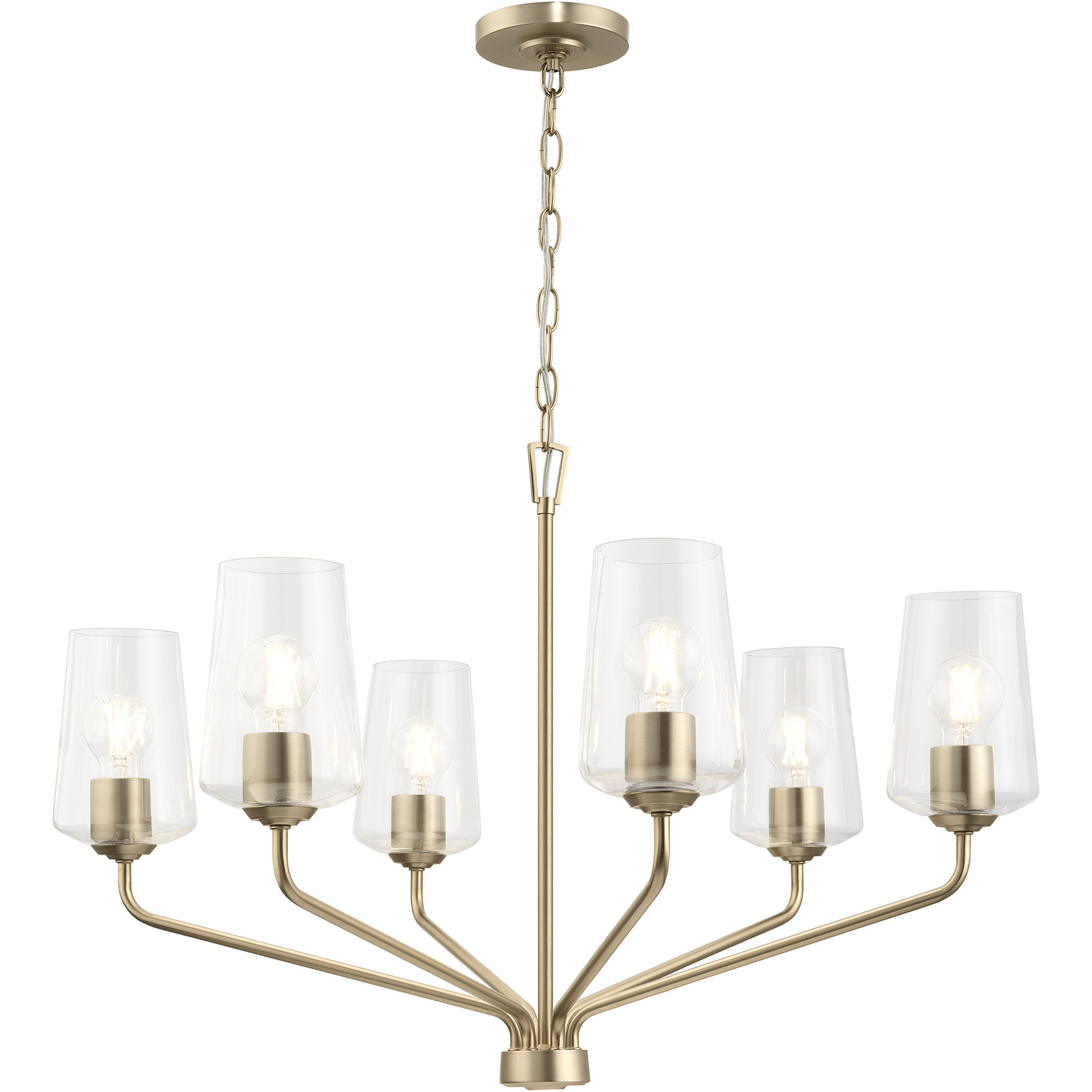 Celino 6 Light 32 inch Champagne Bronze Chandelier Ceiling Light