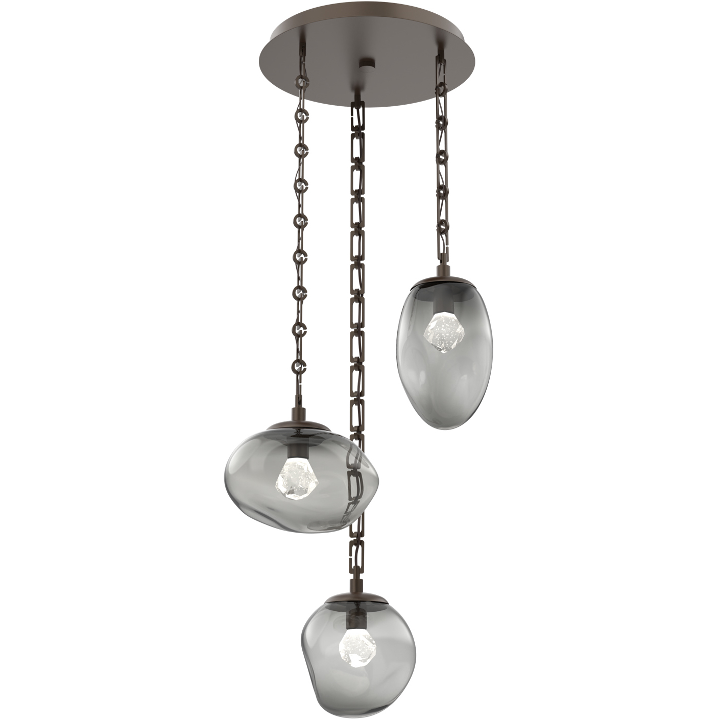 Hammerton Studio CNB0069-03-FB-GS-CH3-L3 Cosmos LED 22.2 inch Flat ...