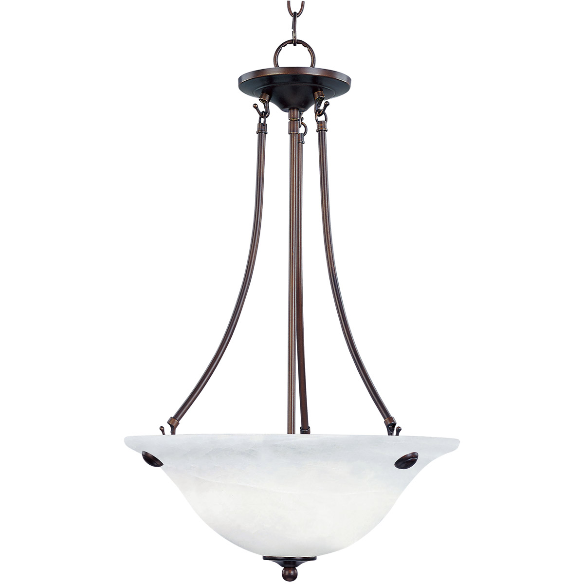 Maxim 2682MROI Malaga 3 Light 16 inch Oil Rubbed Bronze Invert Bowl ...