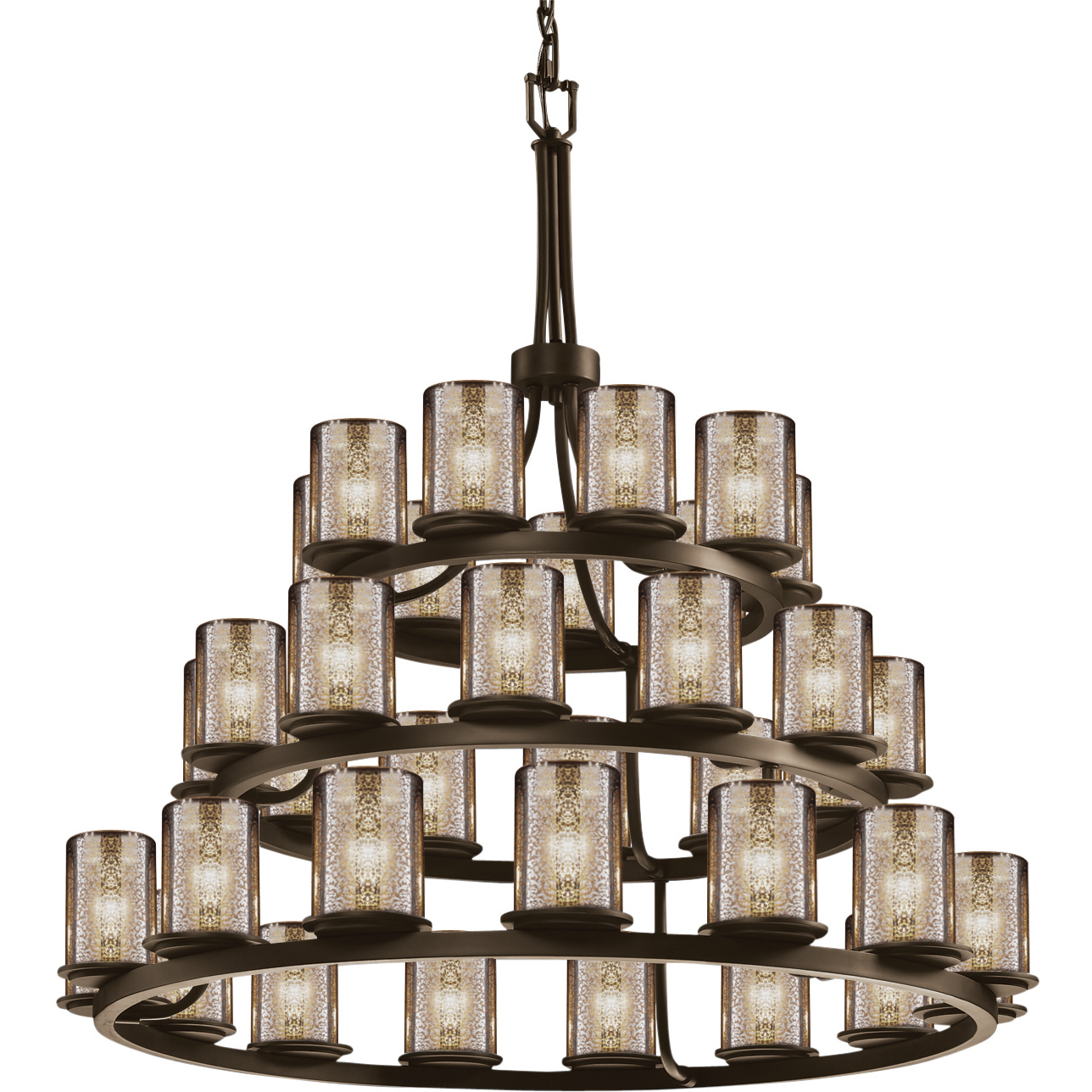 Justice Design FSN-8712-10-MROR-DBRZ Fusion 36 Light 42 inch Dark ...