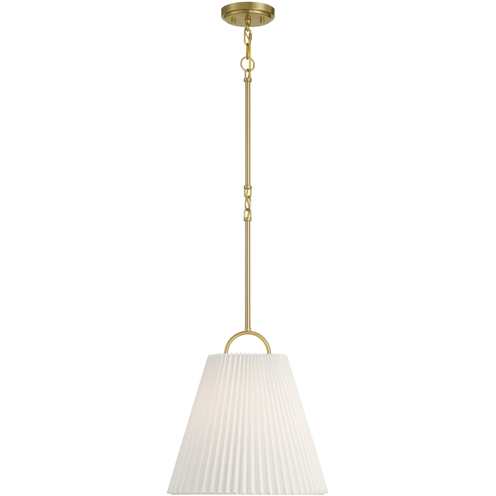 Meridian M7045NB Scandinavian 1 Light 15 inch Natural Brass Pendant ...