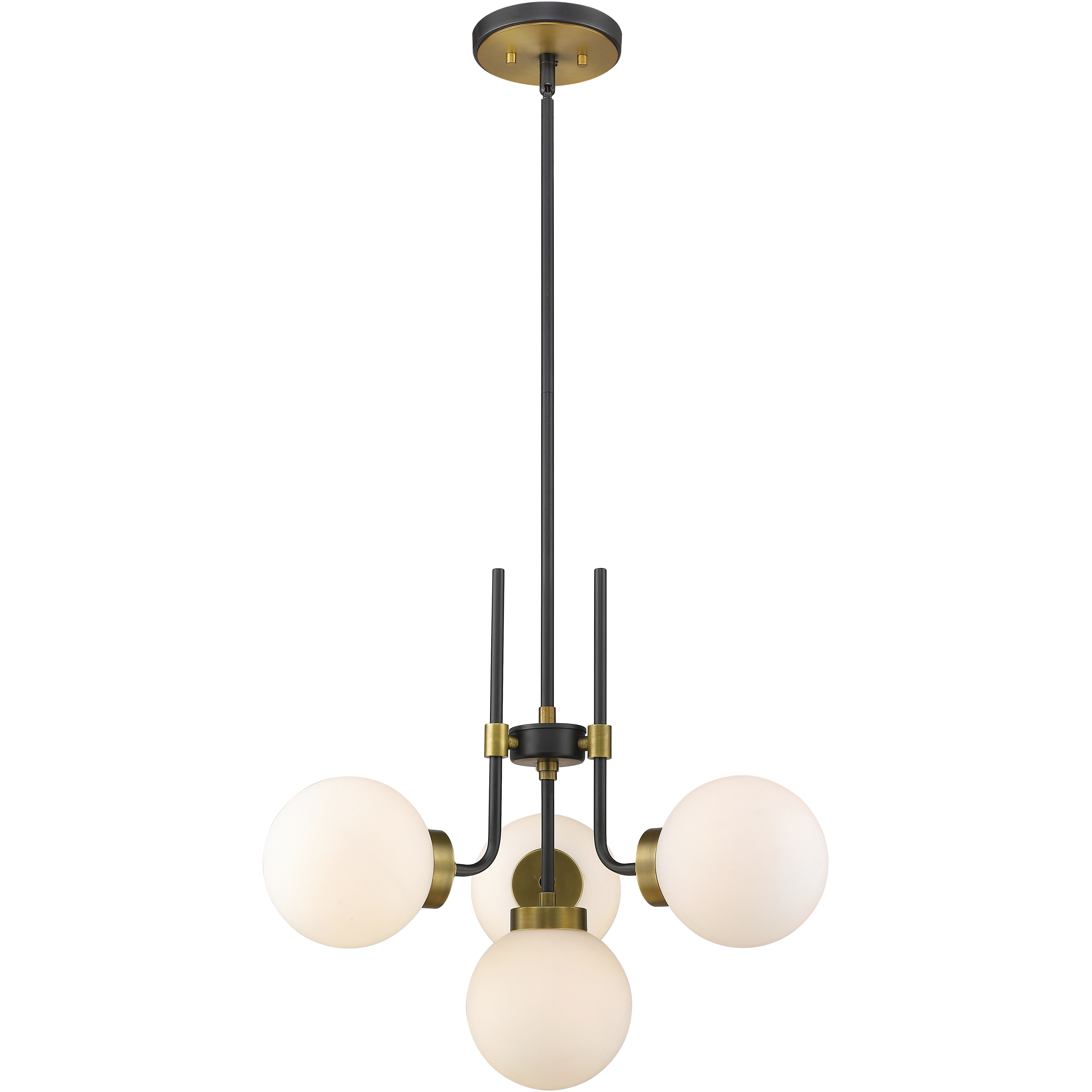 Z-Lite 477-4MB-OBR Parsons 4 Light 22 inch Matte Black and Olde Brass ...