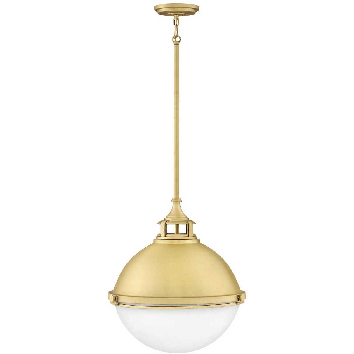 Hinkley 4835SA Fletcher 2 Light 18 inch Satin Brass Indoor Chandelier ...