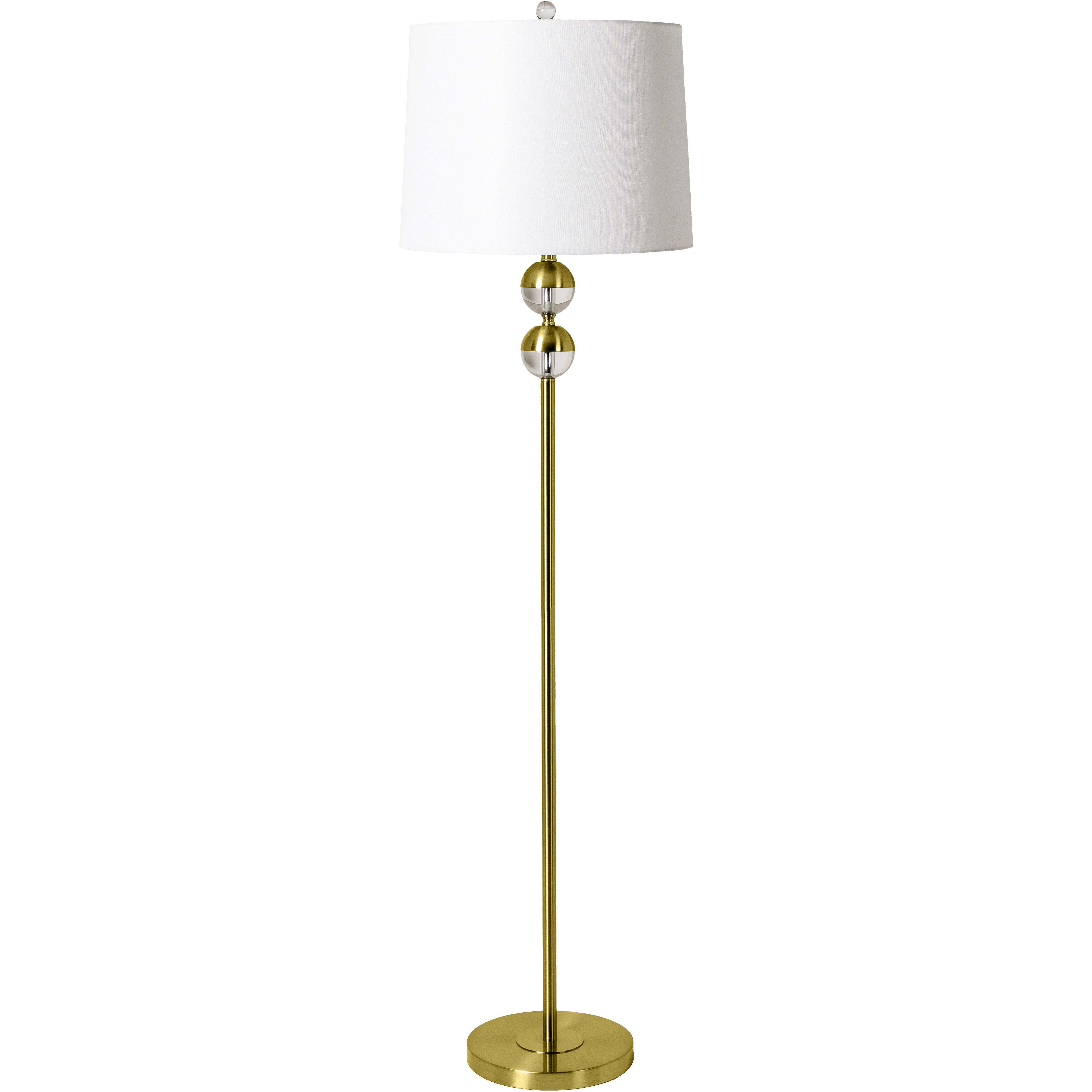 Surya CTR-002 Caterina 62 inch 100 watt Gold and Clear Floor Lamp ...