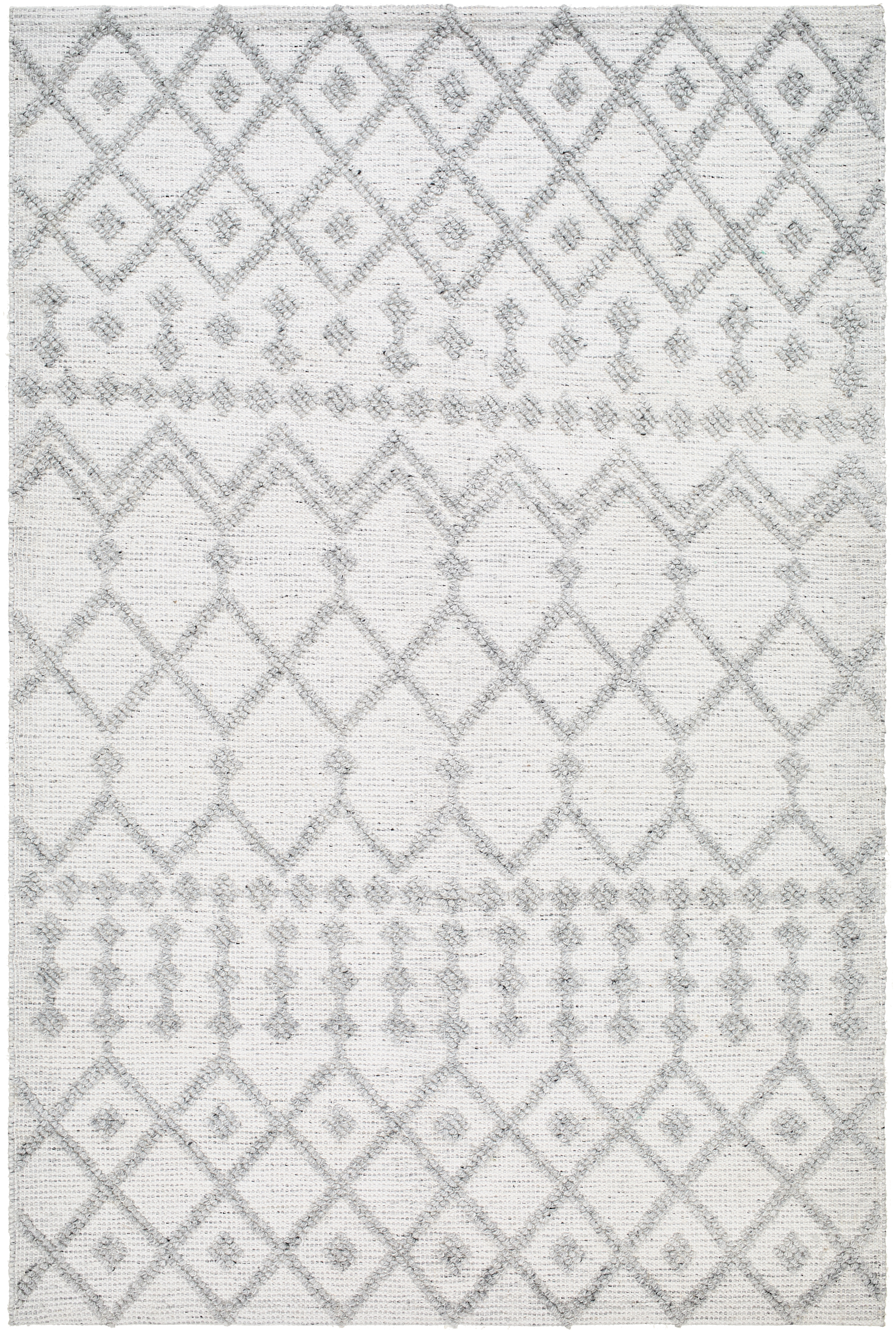 light gray patterned rug