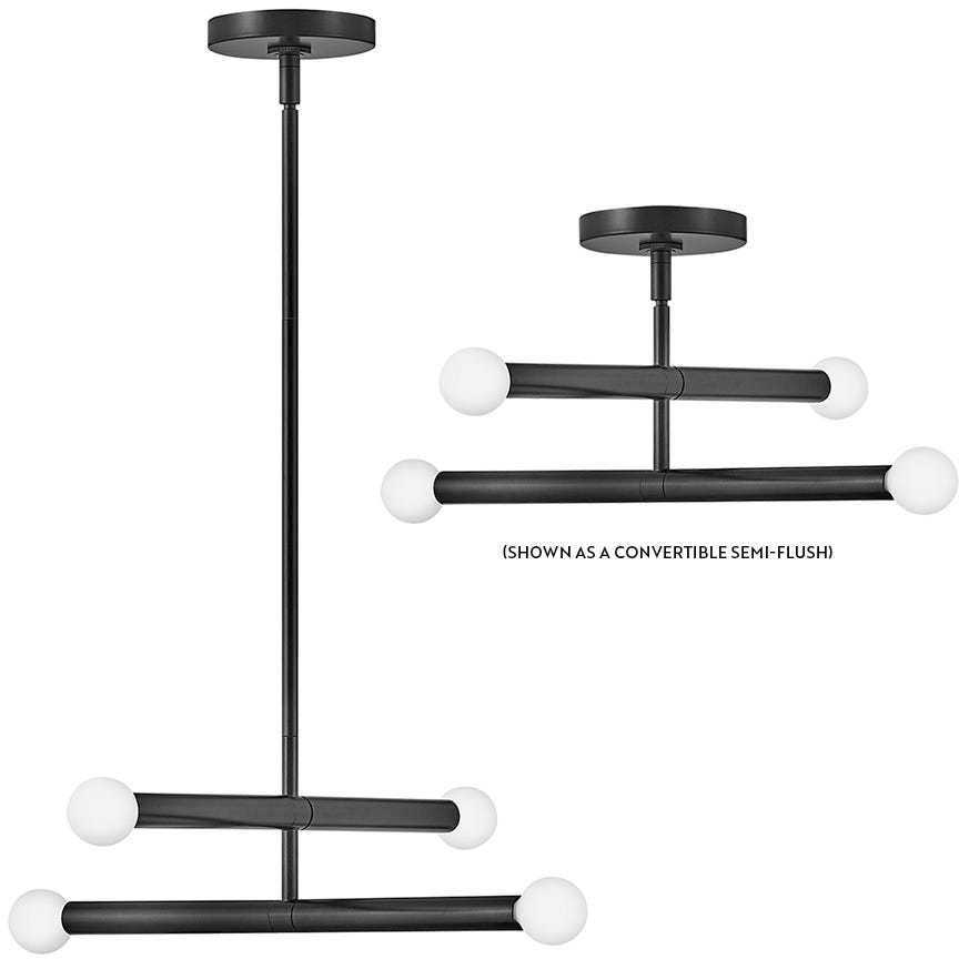 Lark 83194BK Millie LED 15.75 inch Black Pendant Ceiling Light, Semi ...