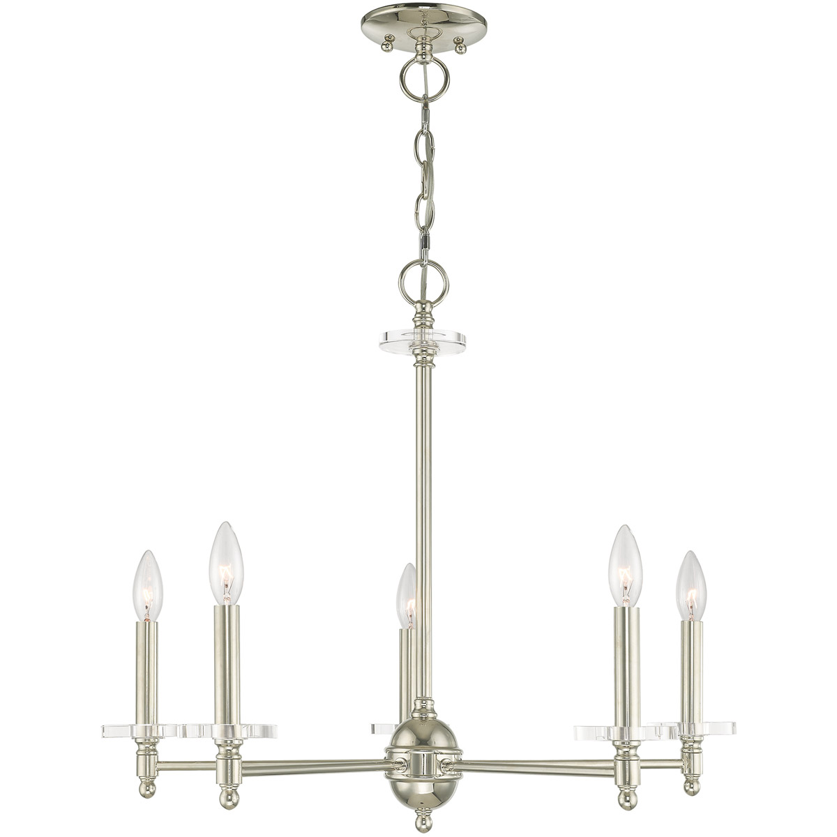 Livex Lighting 42705-35 Bennington 5 Light 25 inch Polished Nickel ...