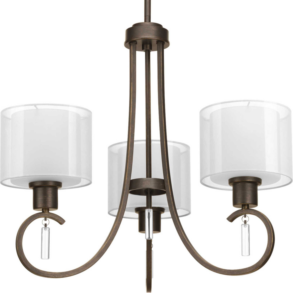 Bowery + Grove 51528-ABW Gladden Pl 3 Light 22 inch Antique Bronze Chandelier Ceiling Light
