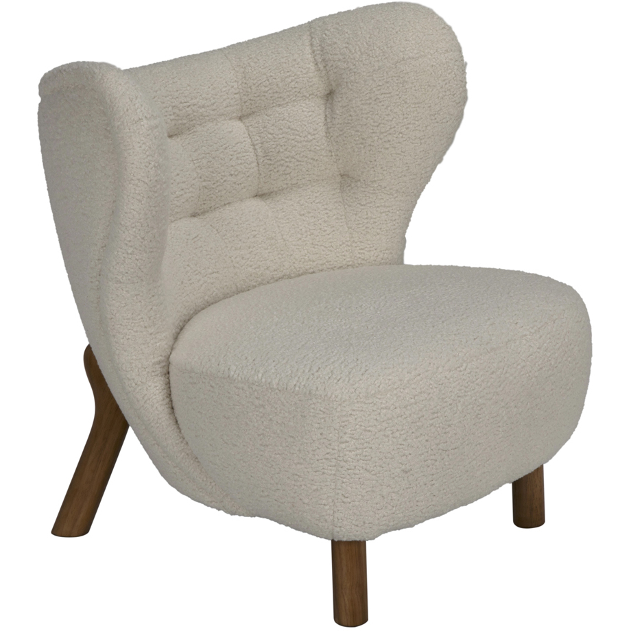 Noir LEA-C0495-01-1D Boggio Dark Walnut and Off White Fabric Occasional ...