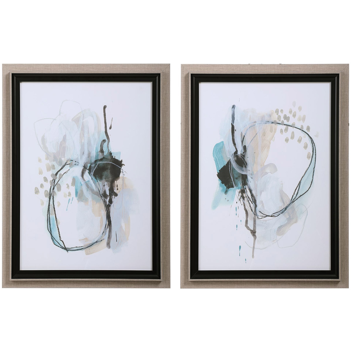 Uttermost 33718 Force Reaction 30 X 22 inch Abstract Prints, Set of 2