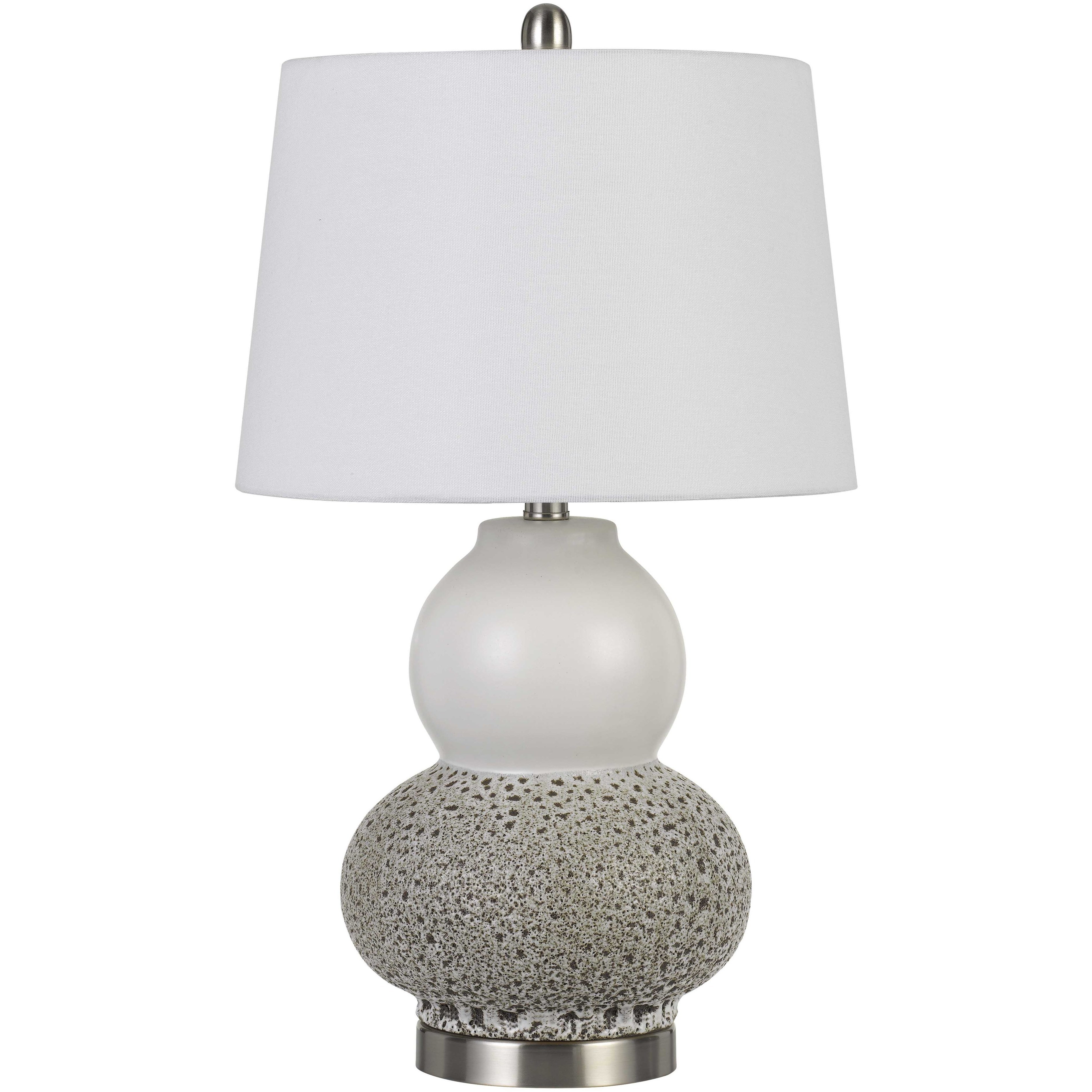 Cal Lighting BO-2849TB-2 Aigio 24 inch 100 watt Grey Crackle Table Lamp ...